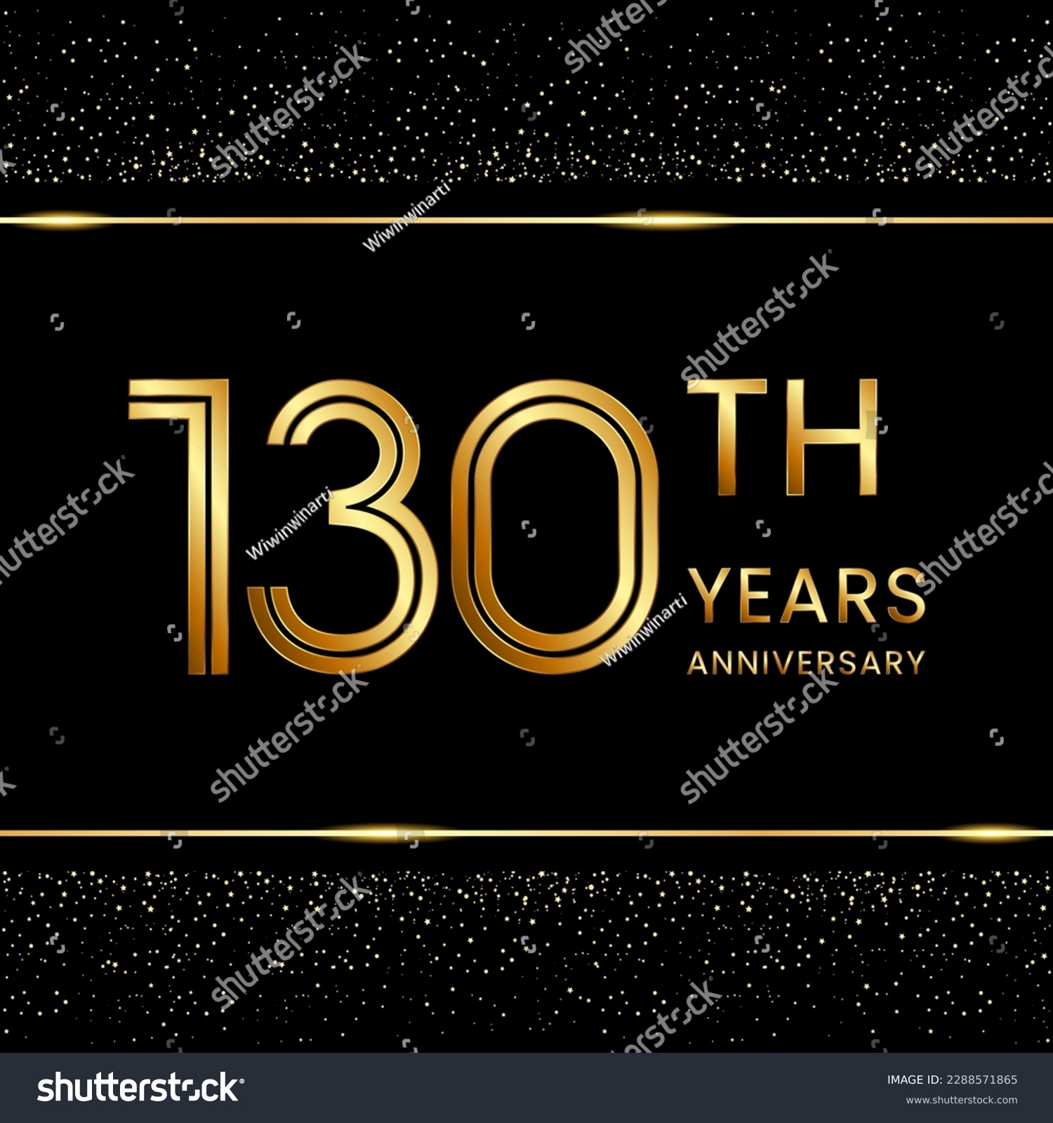 130th Anniversary Logo Design Double Line Stock Vector (Royalty Free) 2288571865 | Shutterstock
