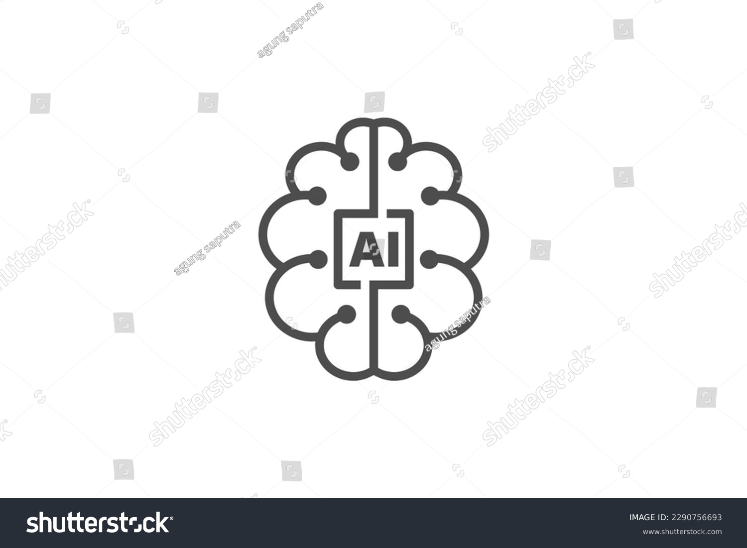 Artificial Intelligence Ai Icon Vector Design Stock Vector (Royalty ...