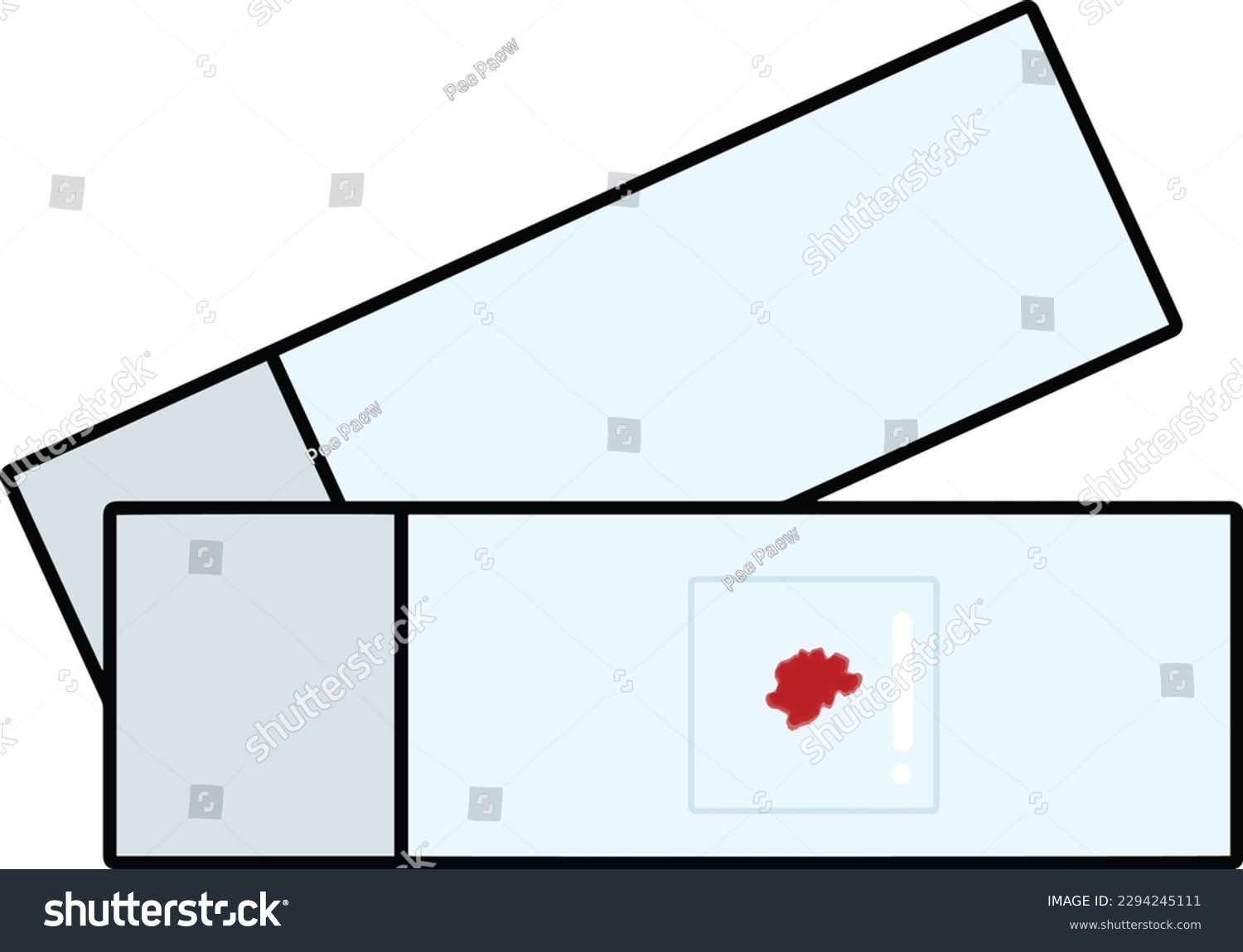 Laboratory Glass Slide Single Frosted Microscope Stock Vector Royalty Free 2294245111