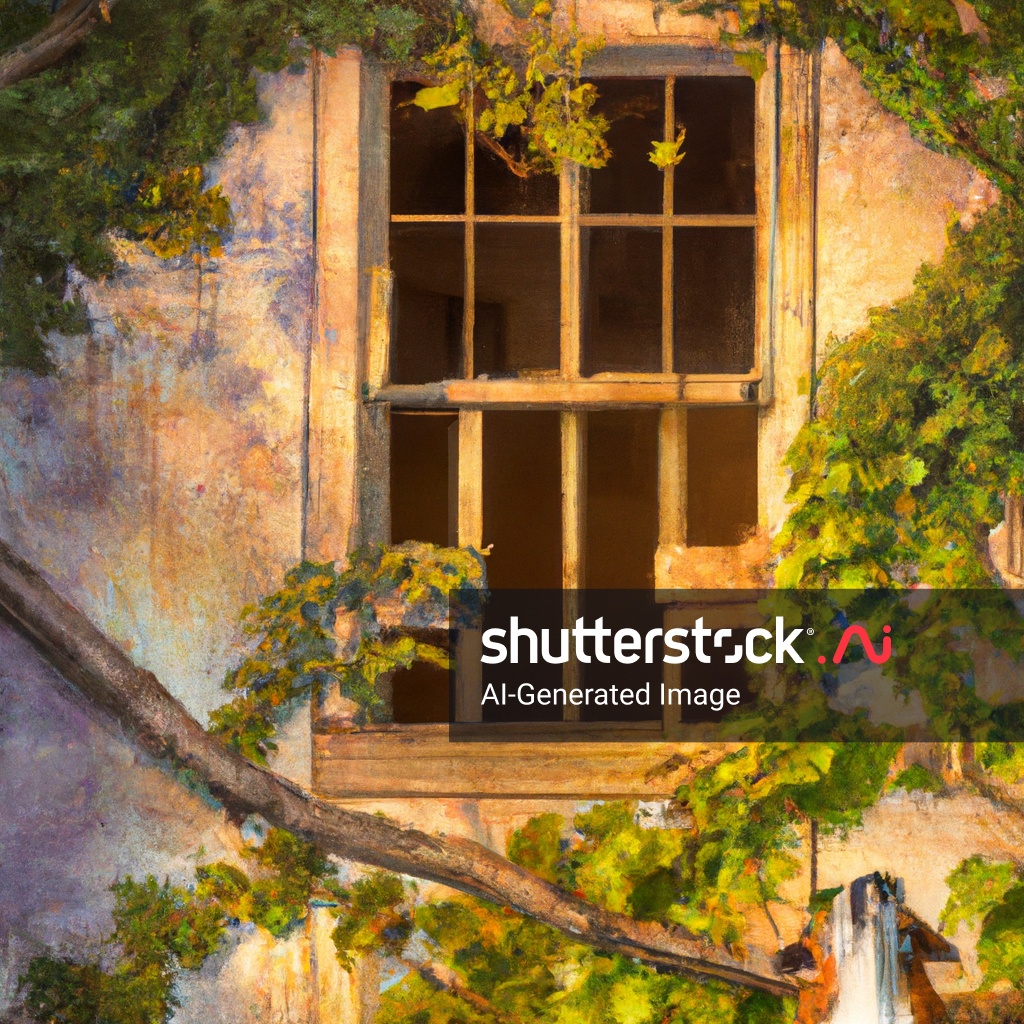Abandoned Building Broken Windows Vines Growing AI-generated image 2294676305 | Shutterstock