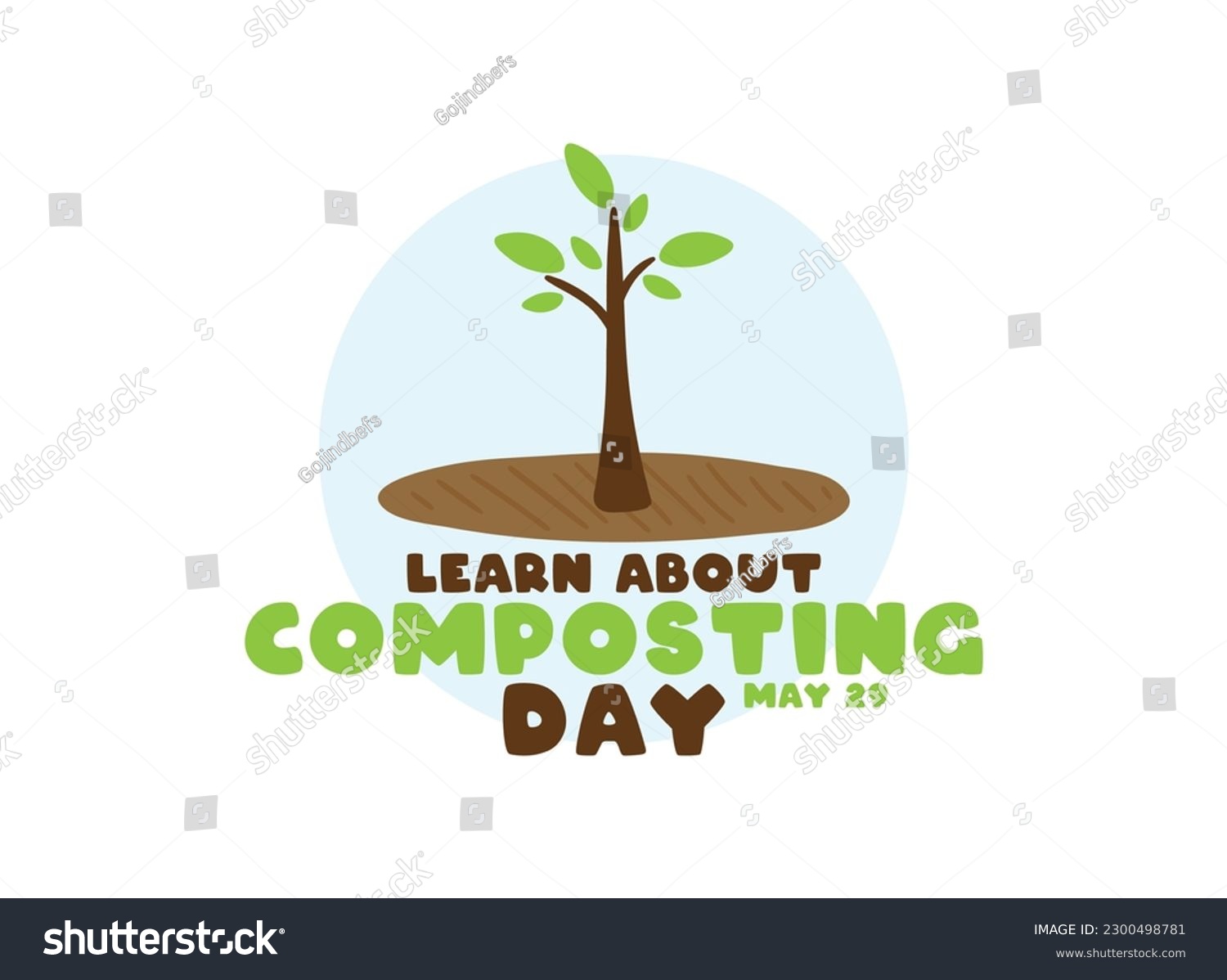 Learn About Composting Day May 29 Stock Vector (Royalty Free ...