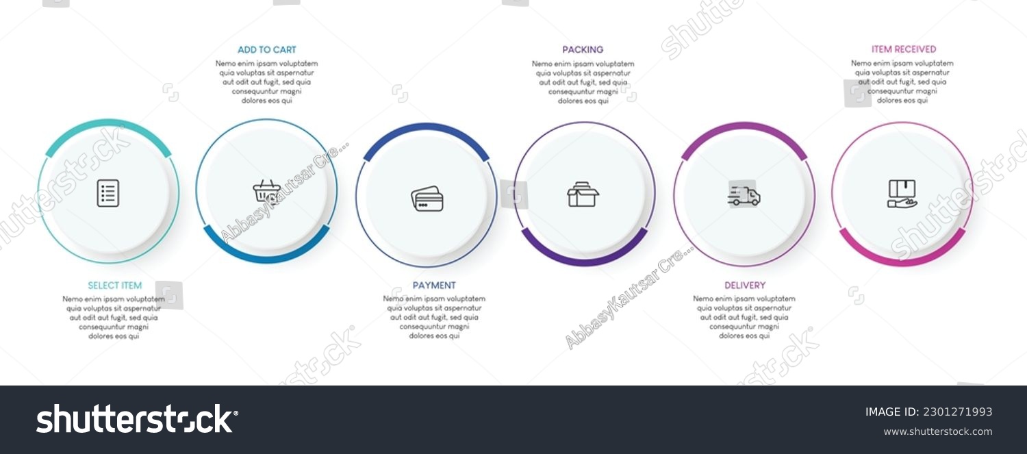 Steps Business Data Visualization Timeline Process Stock Vector ...