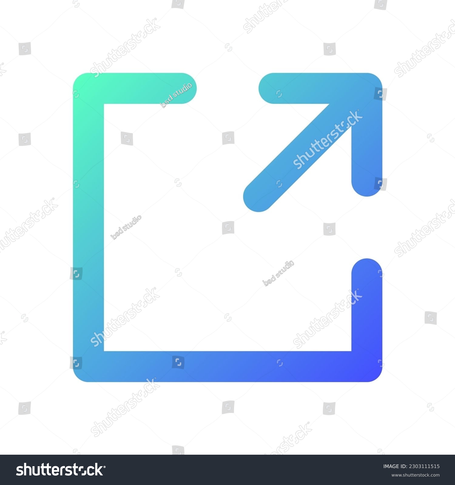 Resize Pixel Perfect Gradient Linear Ui Stock Vector Royalty Free 2303111515 Shutterstock