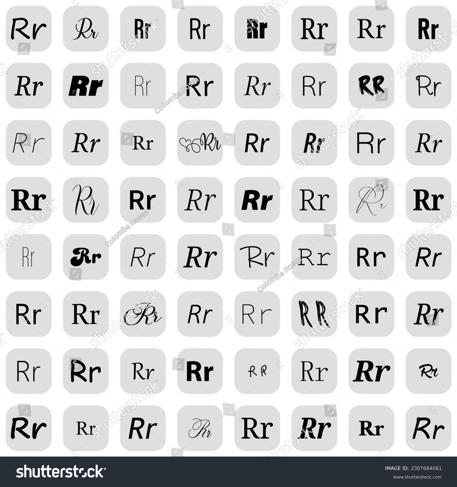 The Letter R In Different Fonts