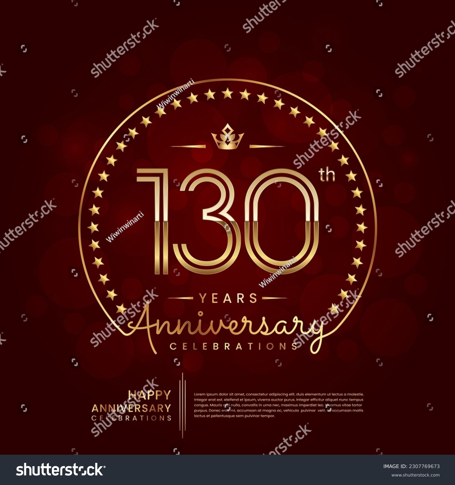 130th Anniversary Logo Double Line Number Stock Vector (Royalty Free) 2307769673 | Shutterstock