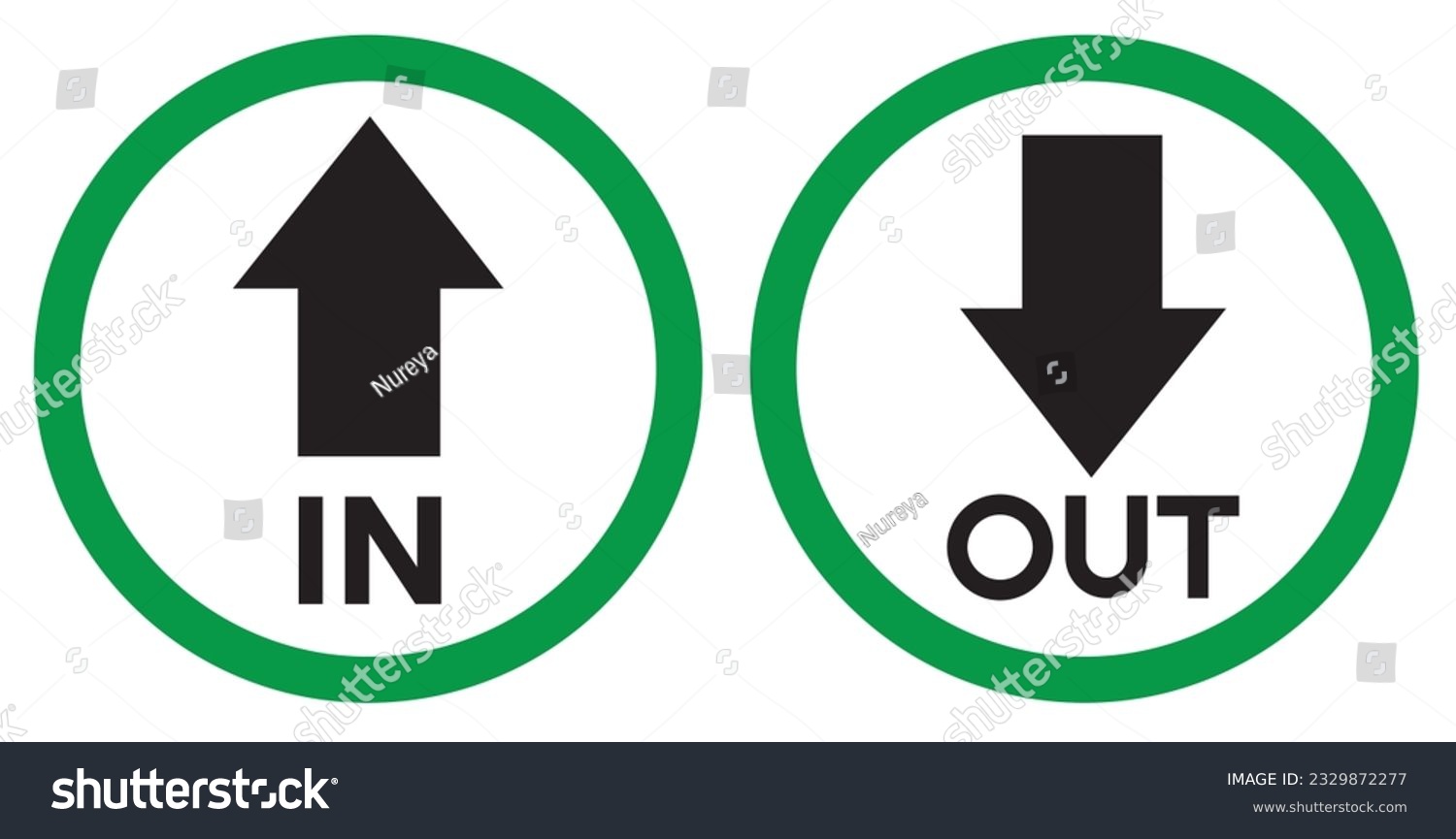 In-out Sign Arrow Isolated On White Stock Vector (Royalty Free ...