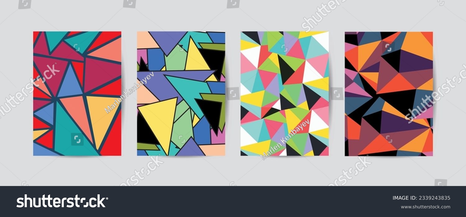 Colorful Geometric Pattern Mosaic Background Vector Stock Vector Royalty Free 2339243835