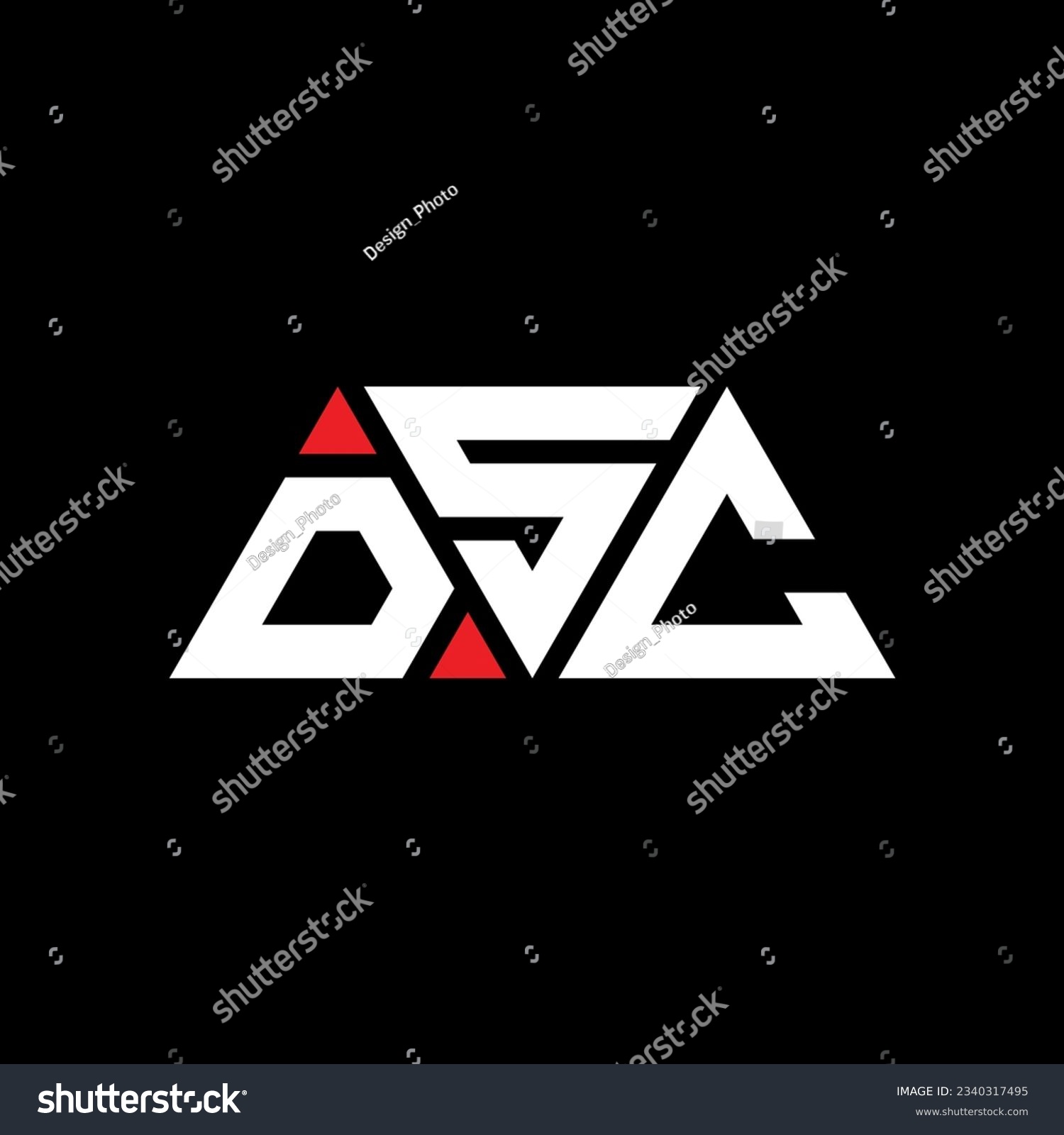 Dsc Triangle Letter Logo Design Triangle Stock Vector (Royalty Free) 2340317495 | Shutterstock