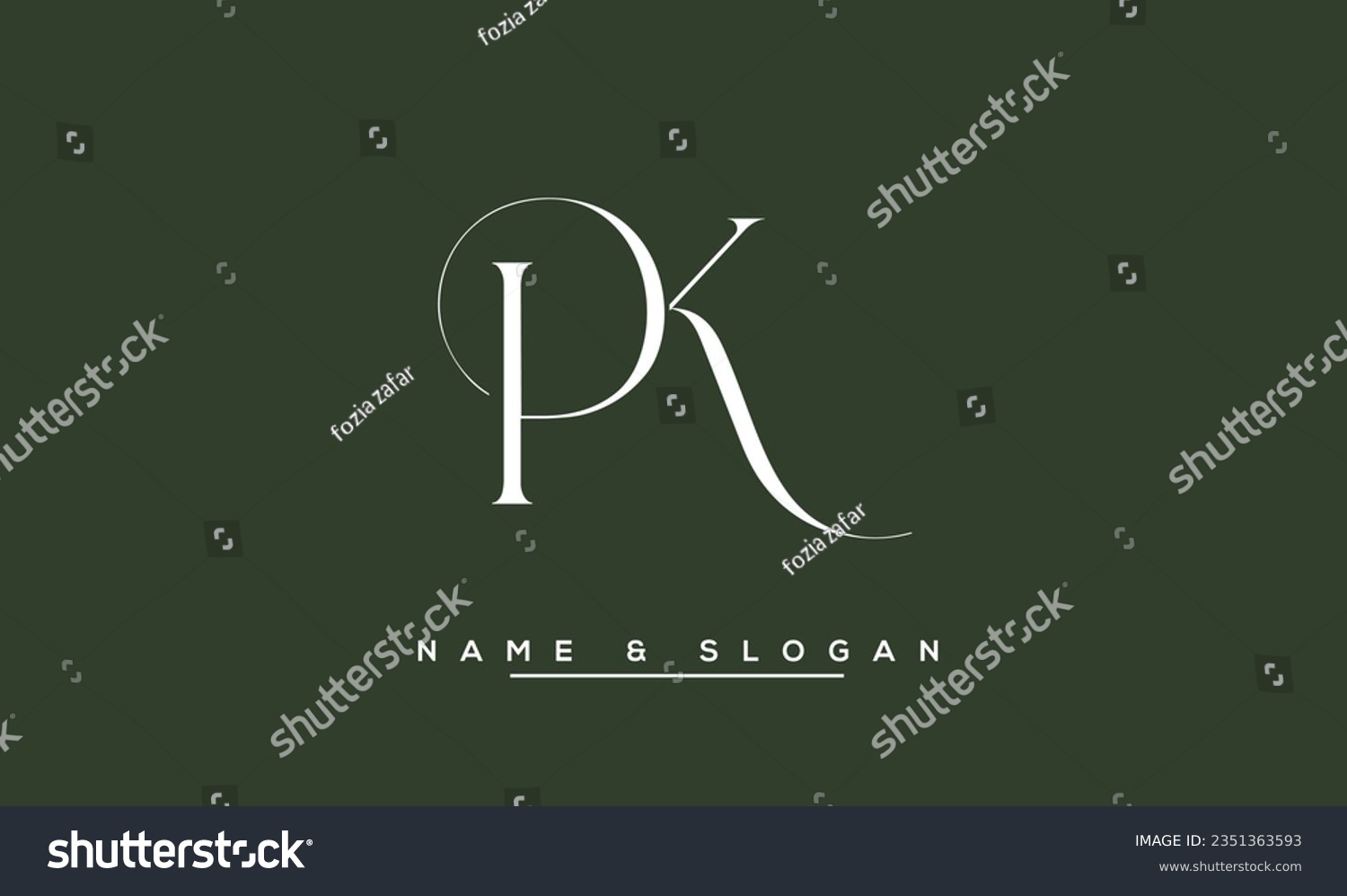 Pk Kp Abstract Letters Logo Monogram Stock Vector (Royalty Free) 2351363593 | Shutterstock
