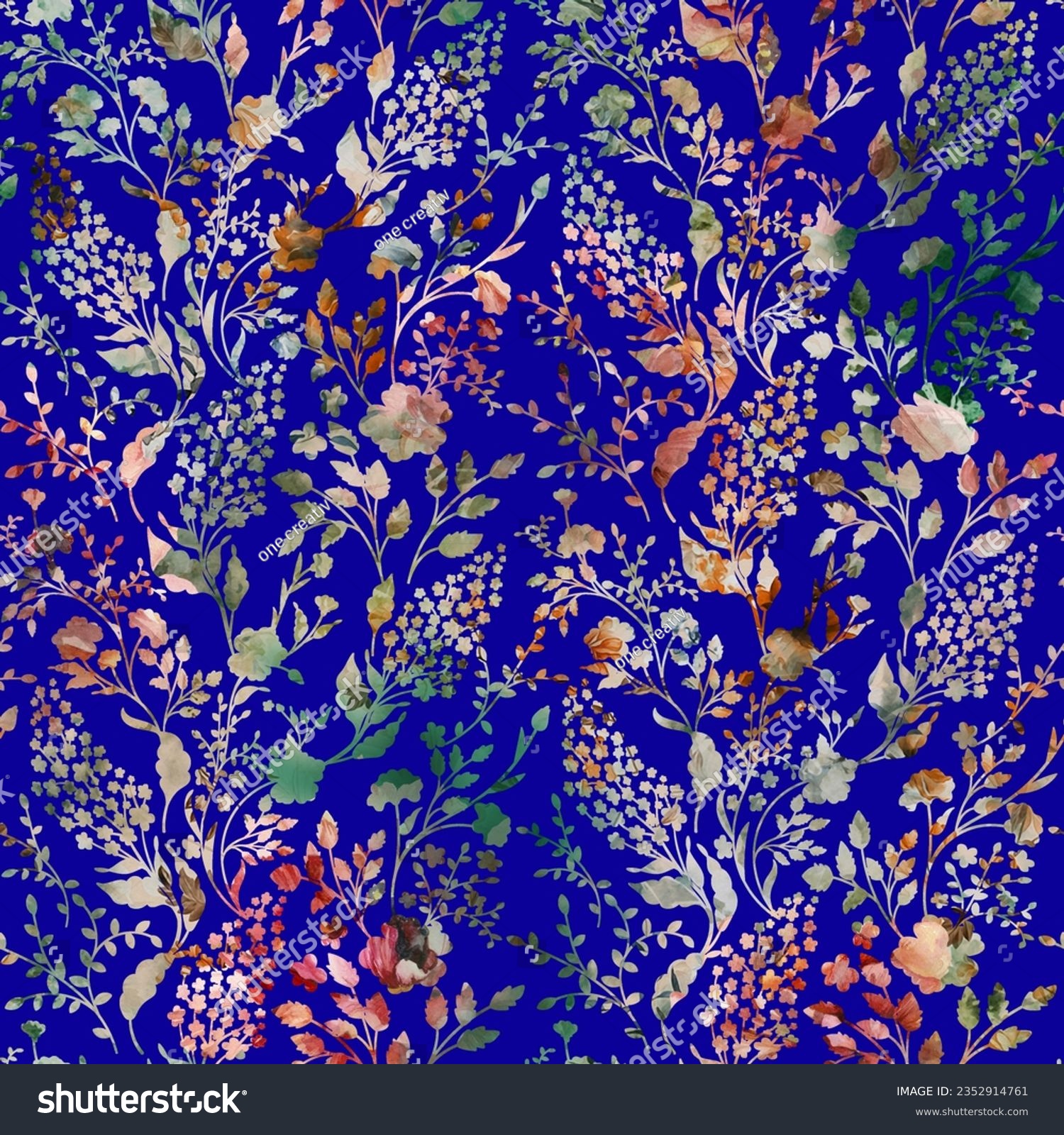 Digital Printing Textile Pattern Wallpaper Colorful Stock Illustration ...
