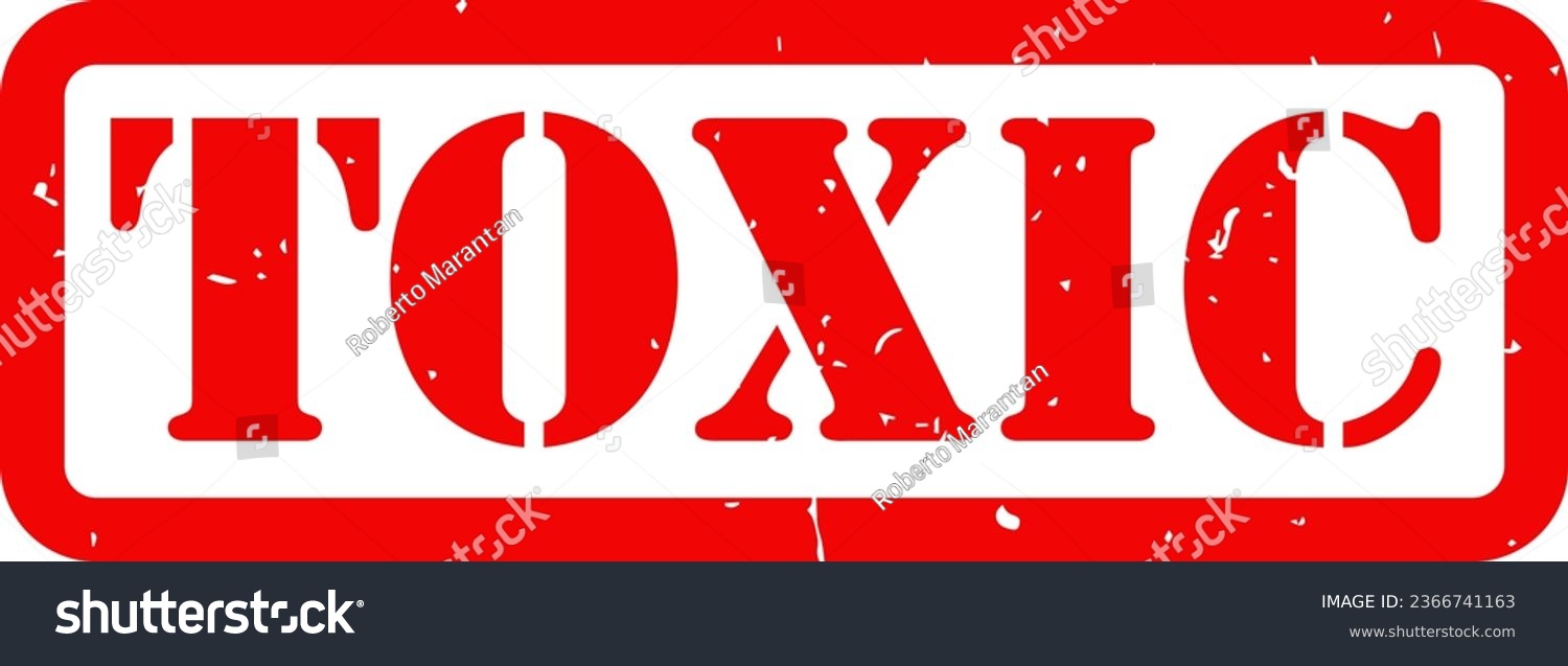 Red Toxic Warning Dangerous Danger Caution Stock Vector (Royalty Free) 2366741163 | Shutterstock