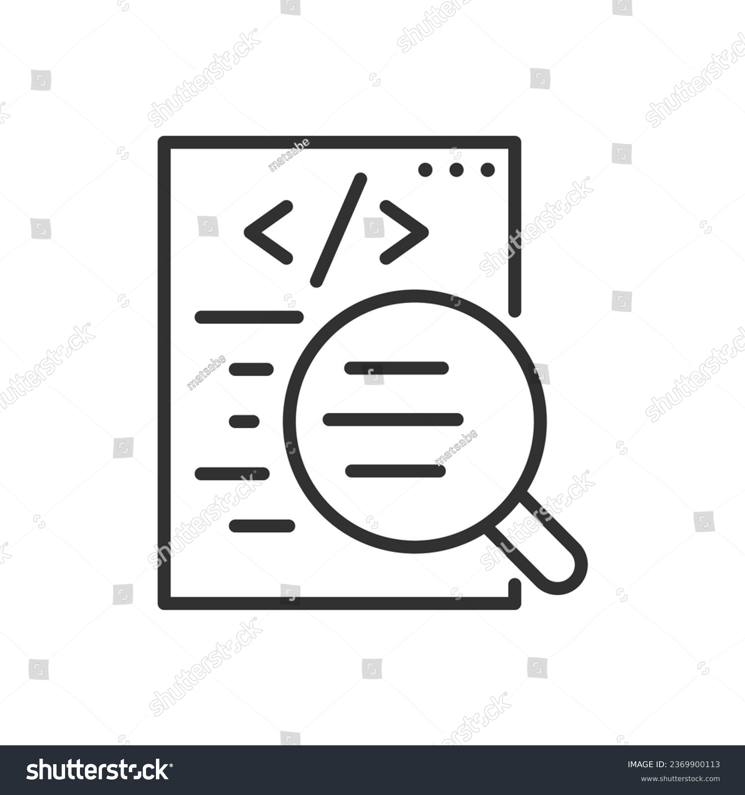 Code Review Analysis Linear Icon Document Stock Vector (Royalty Free) 2369900113 | Shutterstock