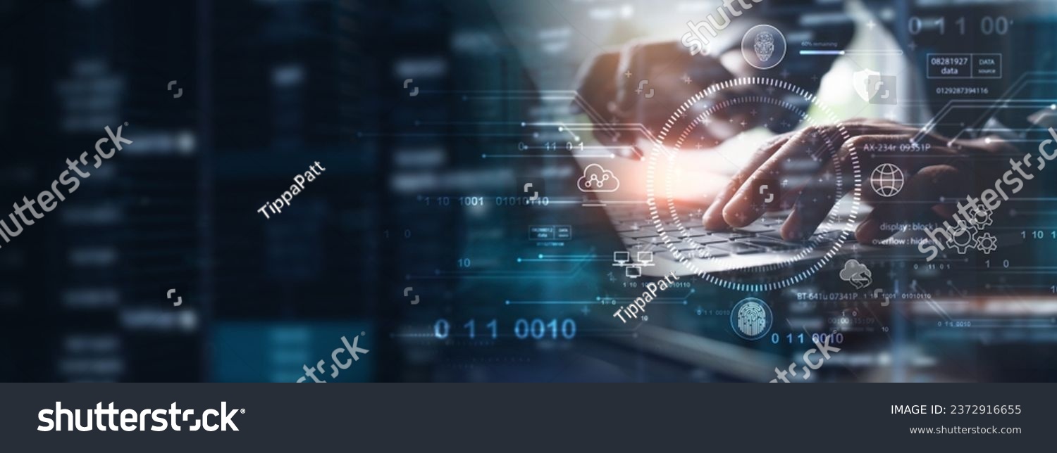 Computer Programmer Programming On Laptop Data Stock Photo 2372916655 | Shutterstock