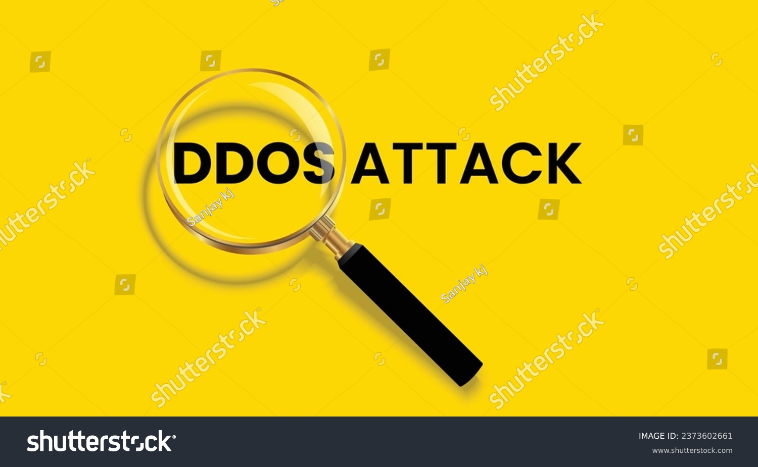 Ddos Attack Word Lettering Typography Magnifying Stock Vector (Royalty Free) 2373602661 ...