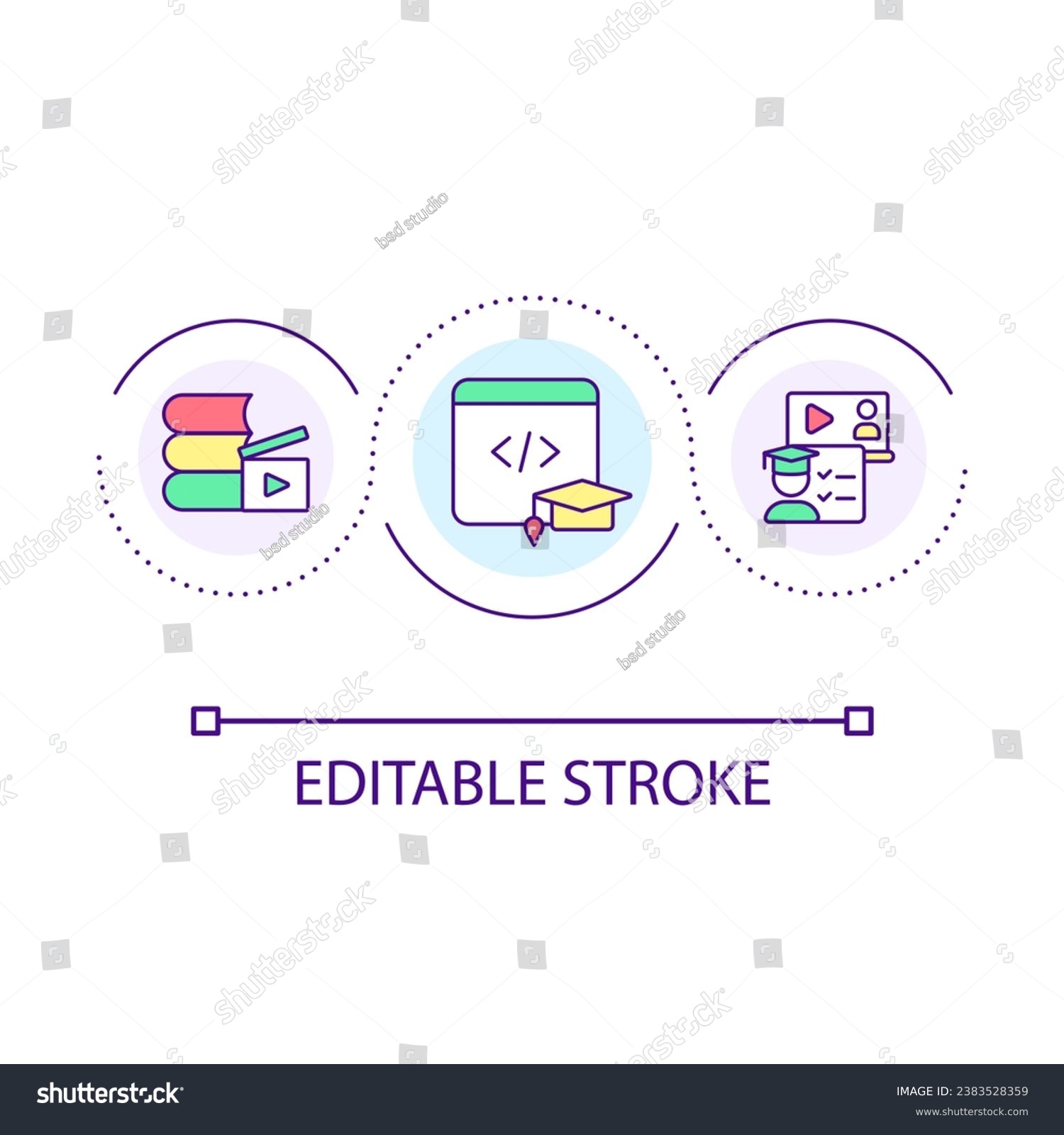 Computer Programmer Education Loop Concept Icon Stock Vector (Royalty ...