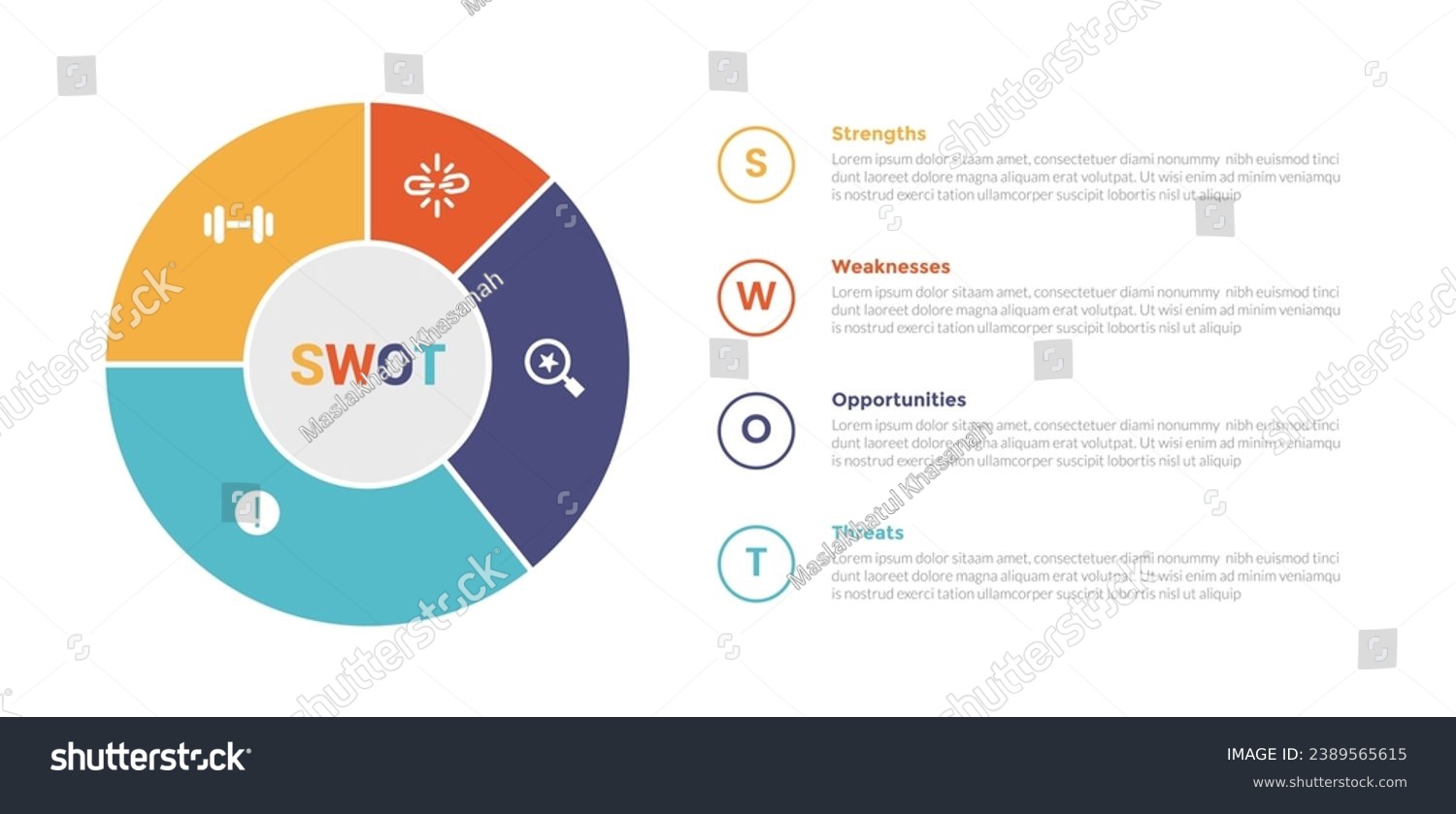 Swot Analysis Strategic Planning Management Infographics Stock Vector ...