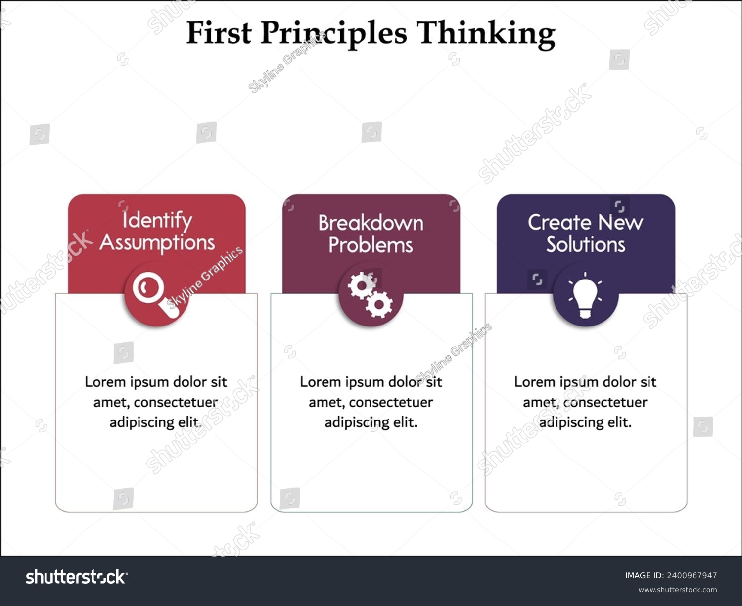 First Principles Thinking Thinking Assumptions Breakdown Stock Vector (Royalty Free) 2400967947 ...
