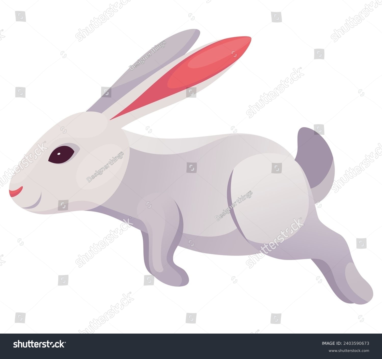 Rabbit Animation Icon Bunny Jump Running Stock Vector (Royalty Free) 2403590673 | Shutterstock