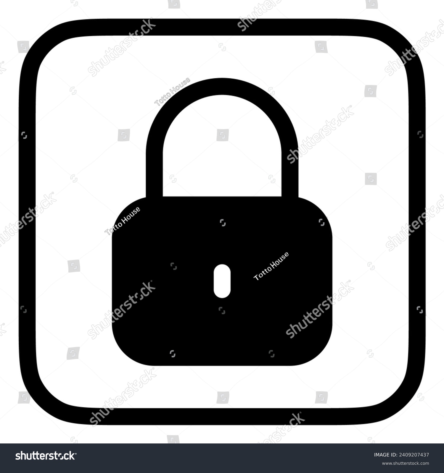 Editable Vector Lock Padlock Encryption Password Stock Vector Royalty Free 2409207437