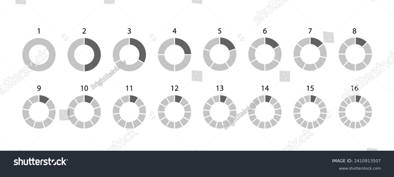 Circular Structure Grey Colors Graph Piechart Stock Vector Royalty Free 2410913507 Shutterstock