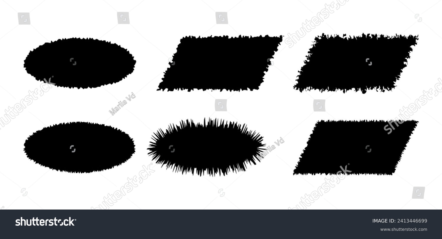 Rectangle Shape Torn Rough Jagged Edge Stock Vector (Royalty Free ...