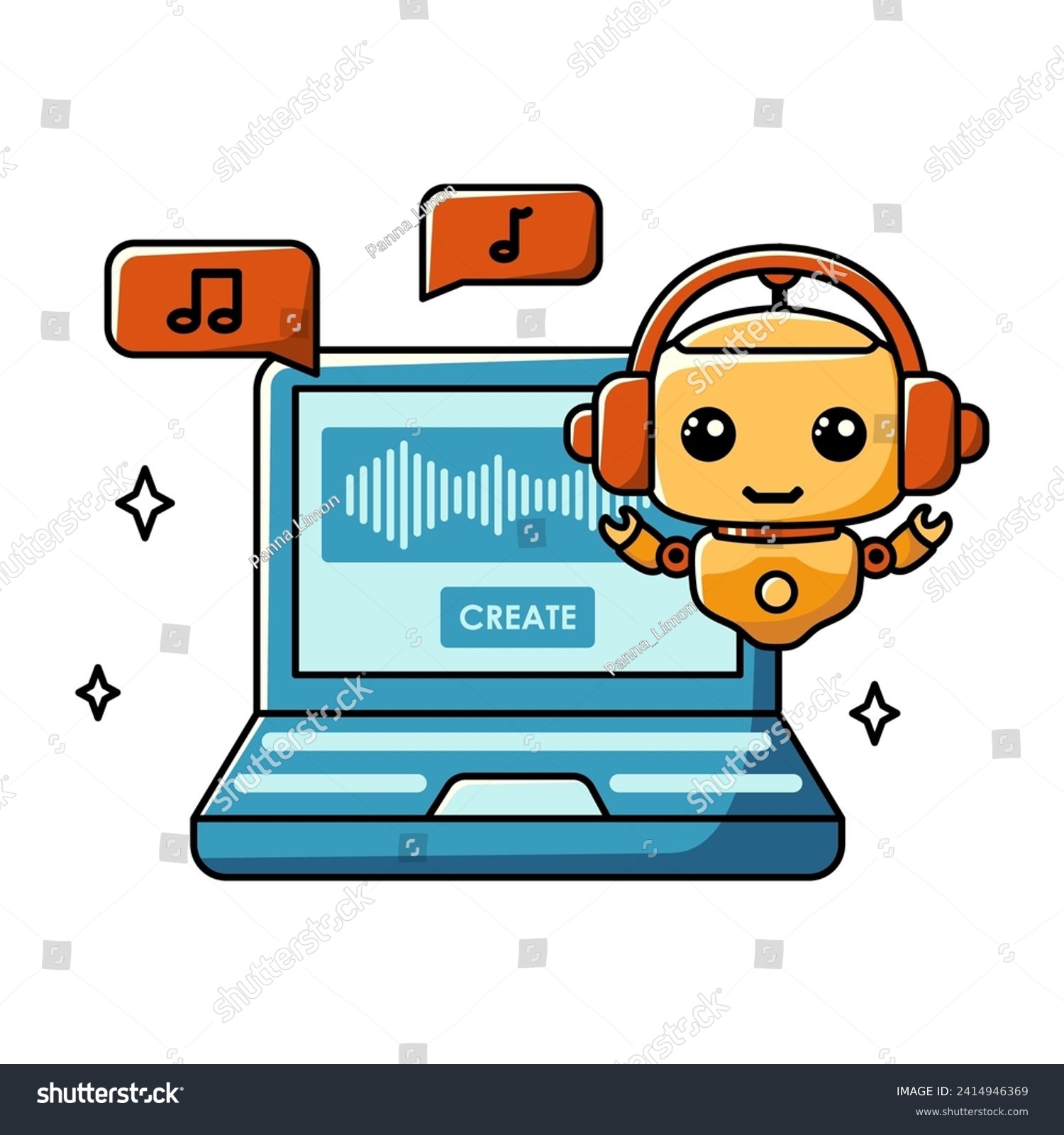 Using Ai Music Generate Chat Bot Stock Vector Royalty Free 2414946369 Shutterstock