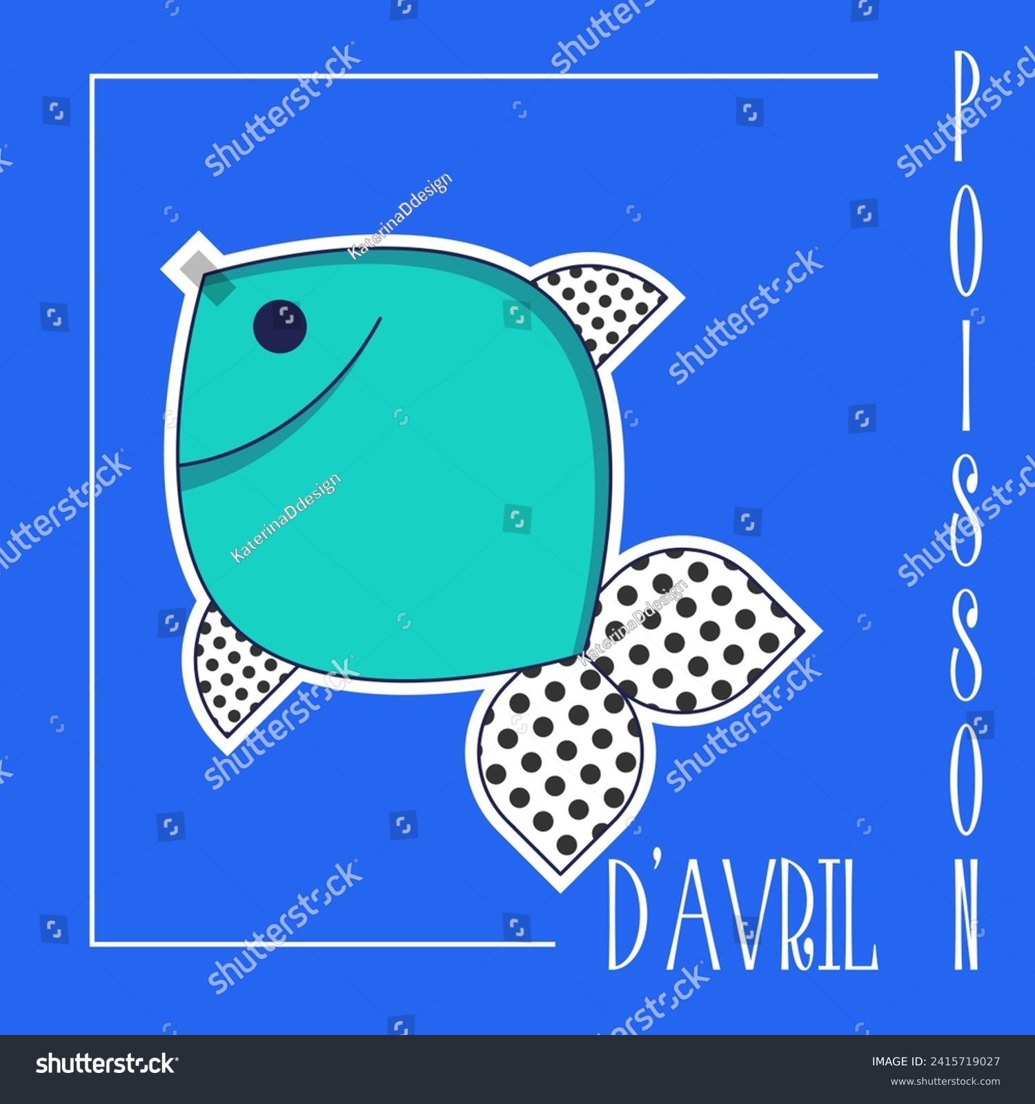 Poisson Davril French April Fools Day Stock Vector (Royalty Free ...