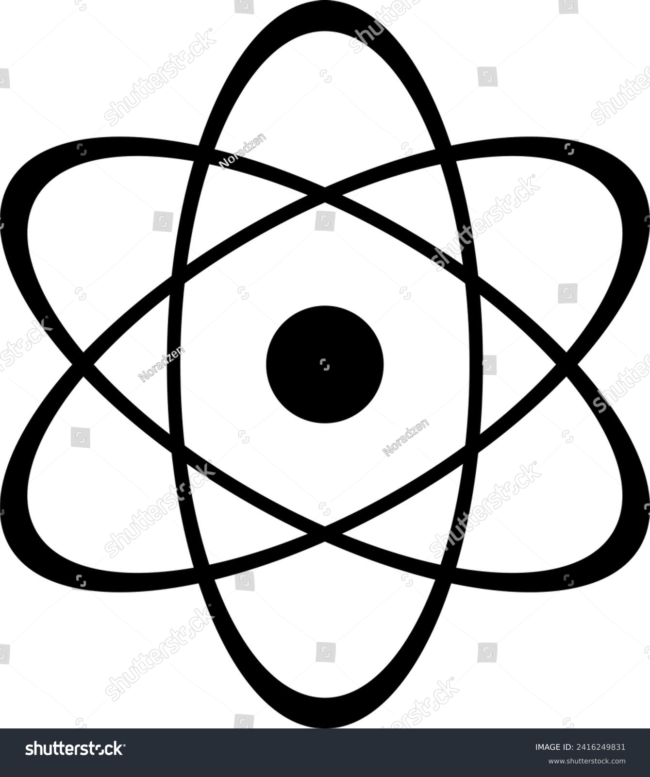 Black White Vector Featuring React Atom Stock Vector (Royalty Free) 2416249831 | Shutterstock