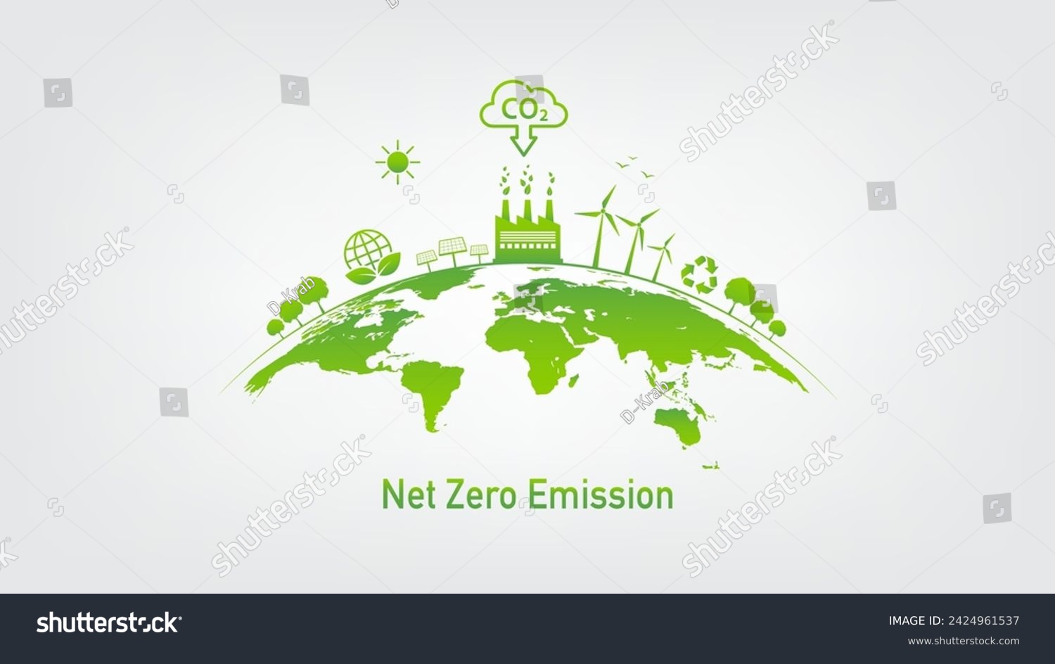 Net Zero Target 2050 Co2 Reduction Stock Vector (Royalty Free) 2424961537 | Shutterstock