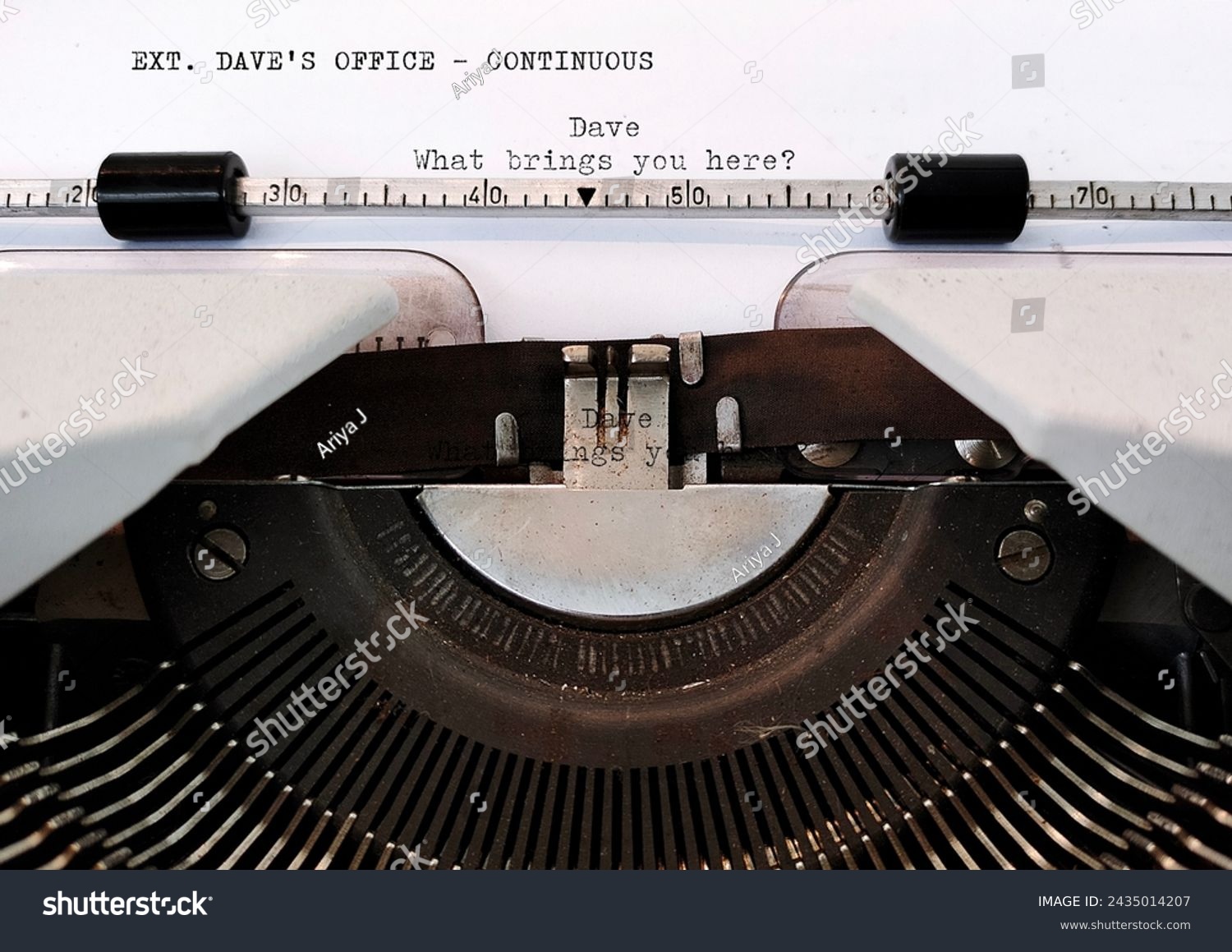 Typewriter Screenwriting Scene Written Concept Professional Stock Photo ...