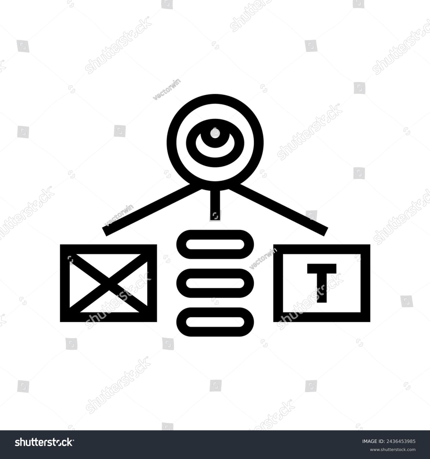 Visual Hierarchy Ux Ui Design Line Stock Vector Royalty Free 2436453985 Shutterstock