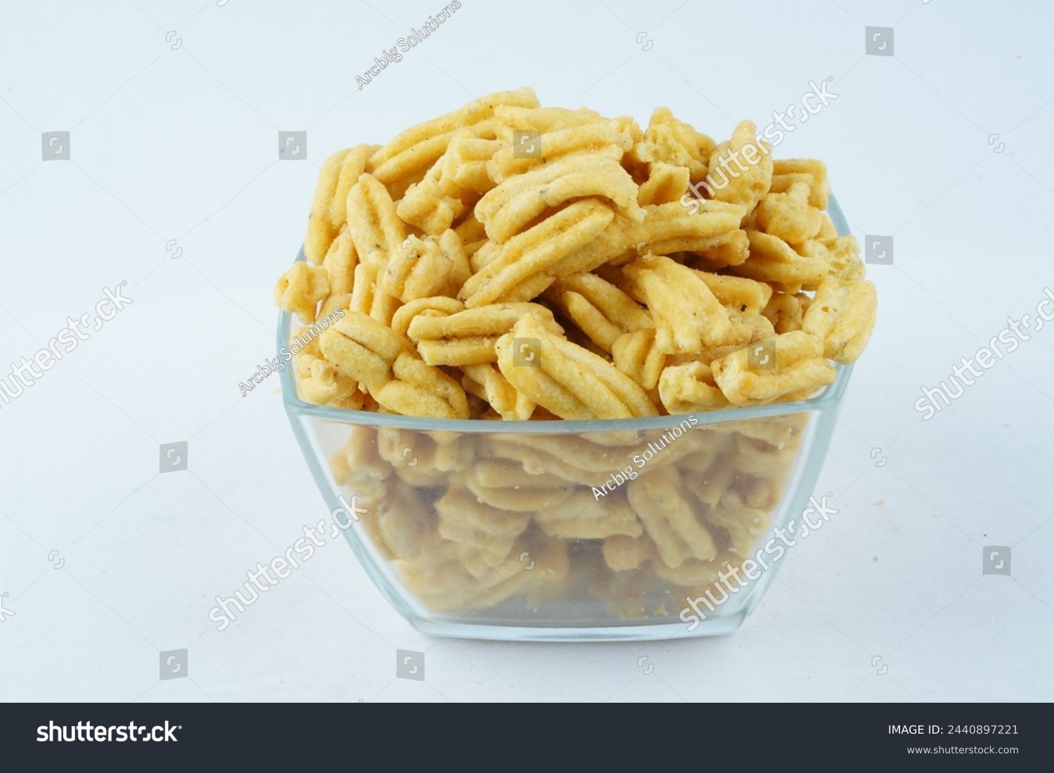 Surti Gathiya Namkeen Side View White Stock Photo 2440897221 | Shutterstock