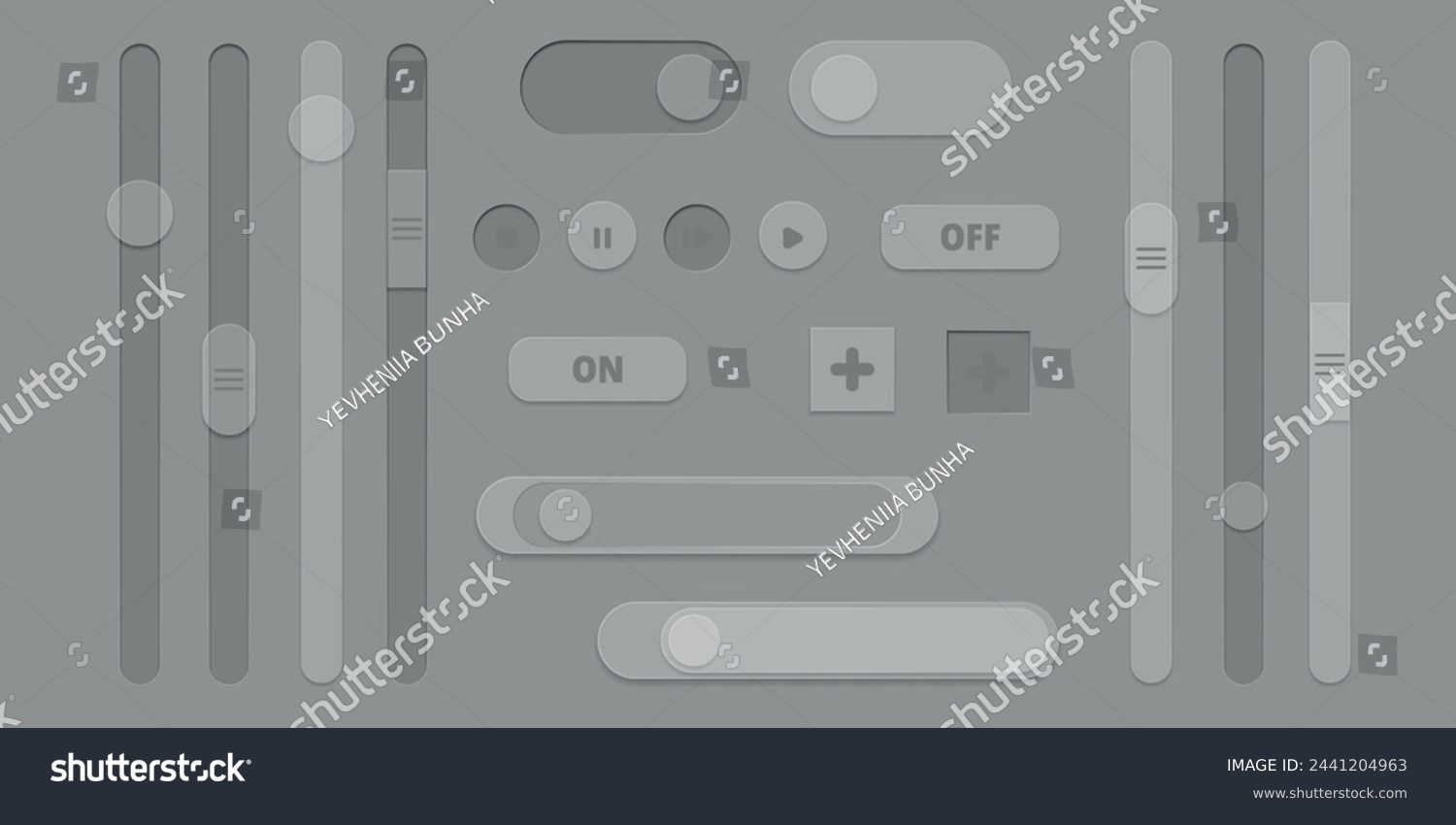 3d Slider Bar Vector Illustration Scrollbar Stock Vector (Royalty Free) 2441204963 | Shutterstock