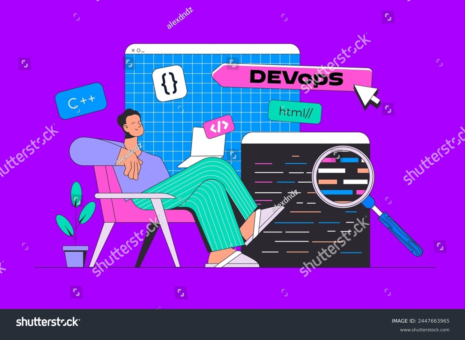 Development Concept Modern Flat Design Web Stock Vector Royalty Free