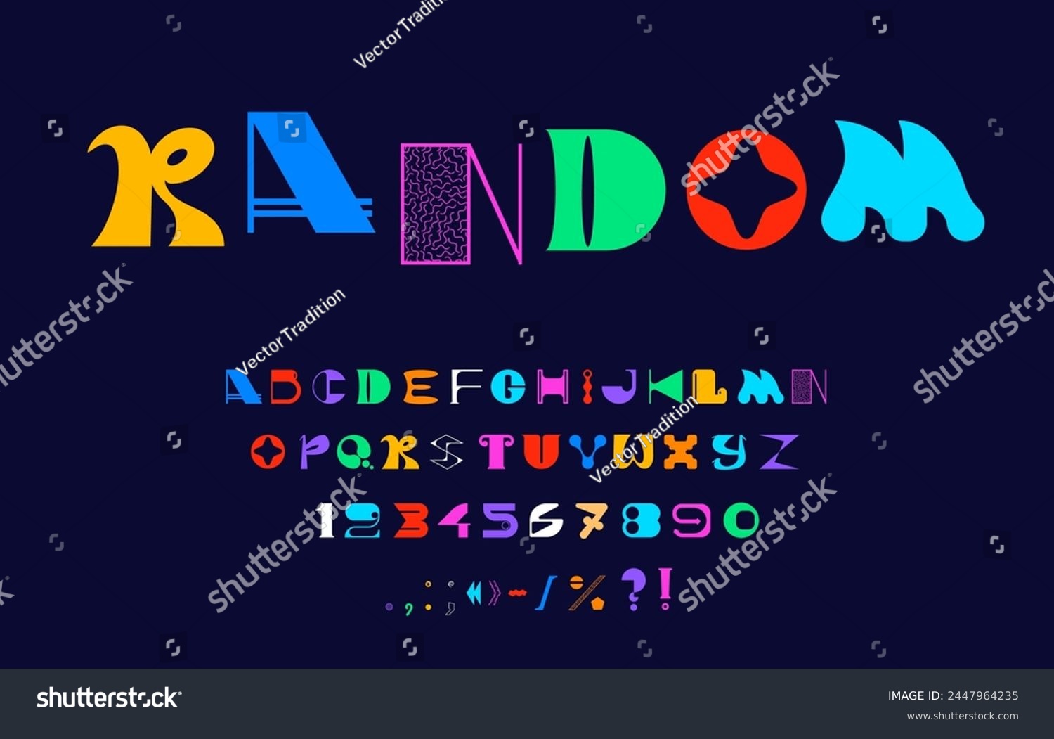Modern Brutal Font Random Bold Type Stock Vector (Royalty Free) 2447964235 | Shutterstock