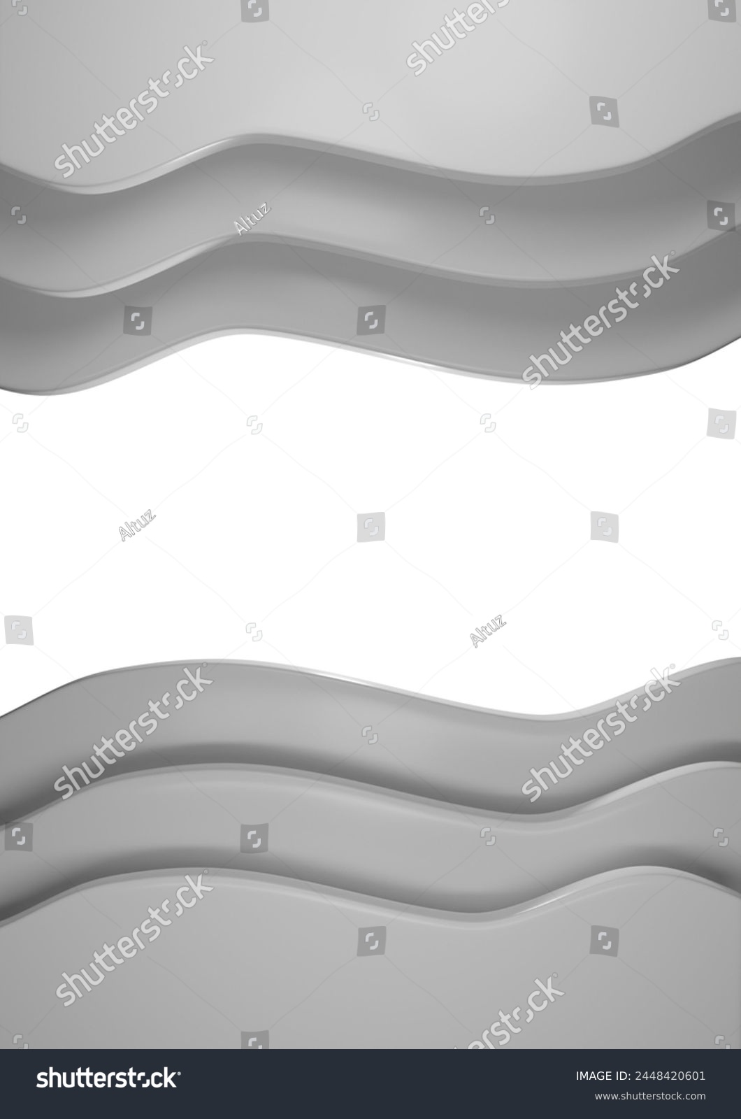 Frame Background White Waves Frame A4 Stock Illustration 2448420601 | Shutterstock