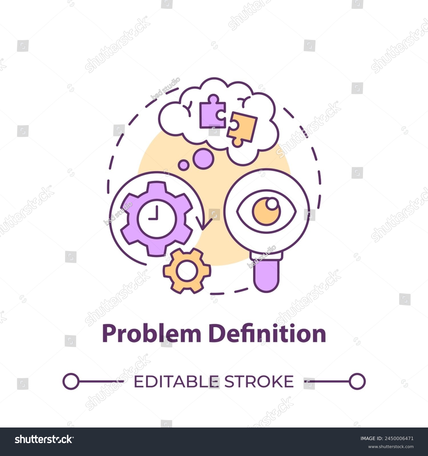 Problem Definition Multi Color Concept Icon Stock Vector Royalty Free 2450006471 Shutterstock