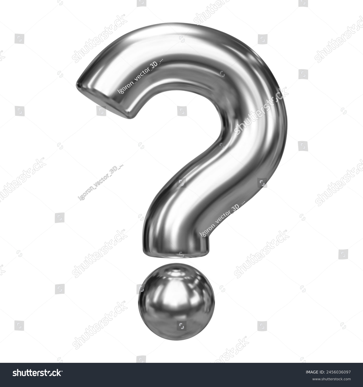 3d Metal Question Mark Faq Problem Stock Vector Royalty Free 2456036097 Shutterstock