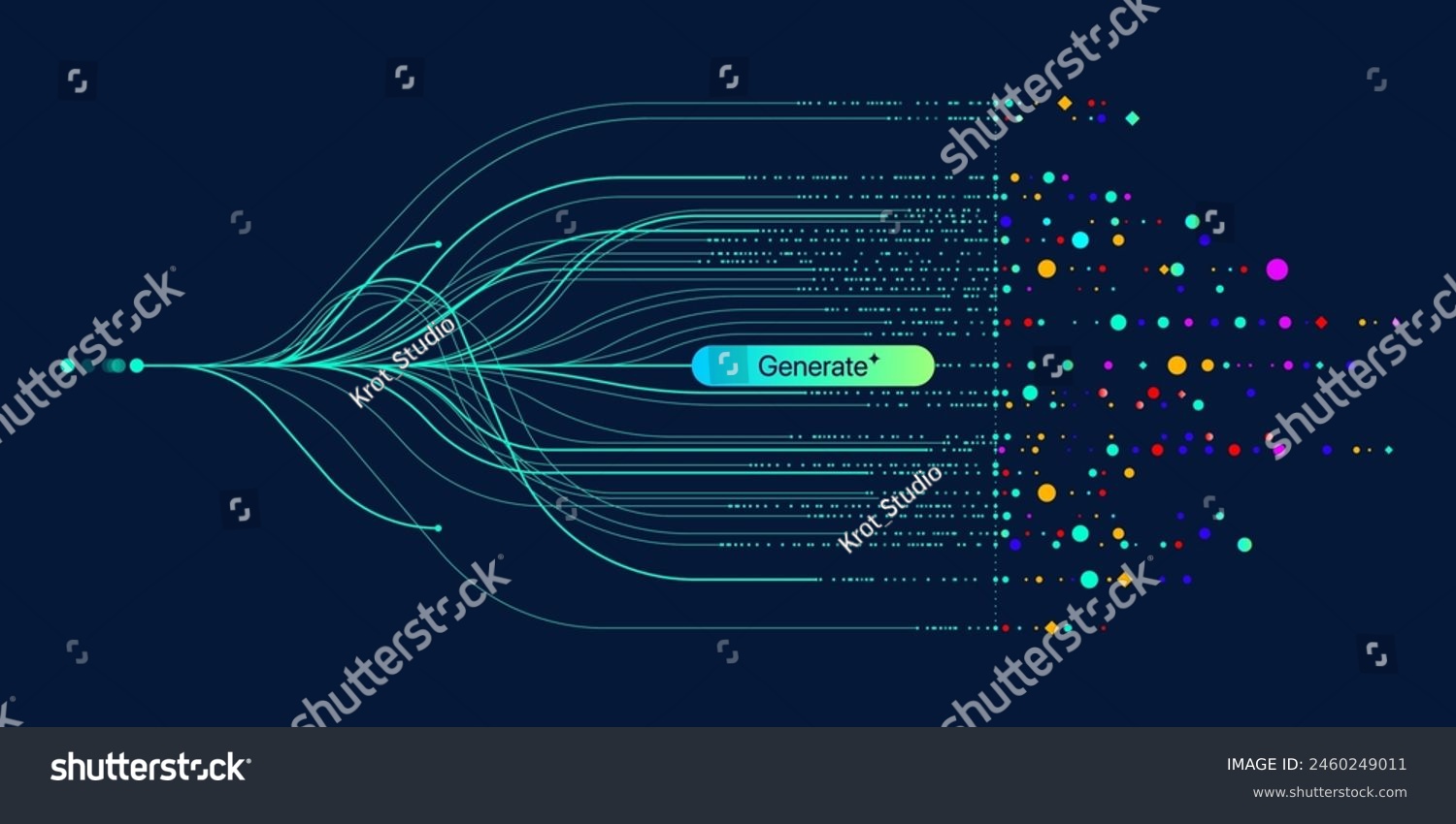 Illustration Abstract Stream Artificial Intelligence Big Stock Vector (Royalty Free) 2460249011 ...