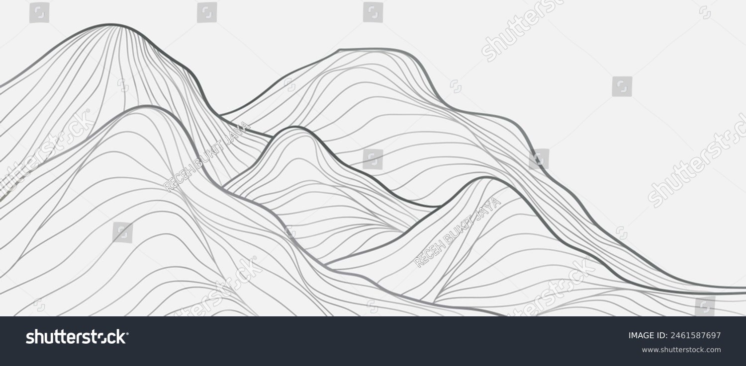 Hand Drawn Mountain Line Arts Illustration Stock Vector (Royalty Free) 2461587697 | Shutterstock