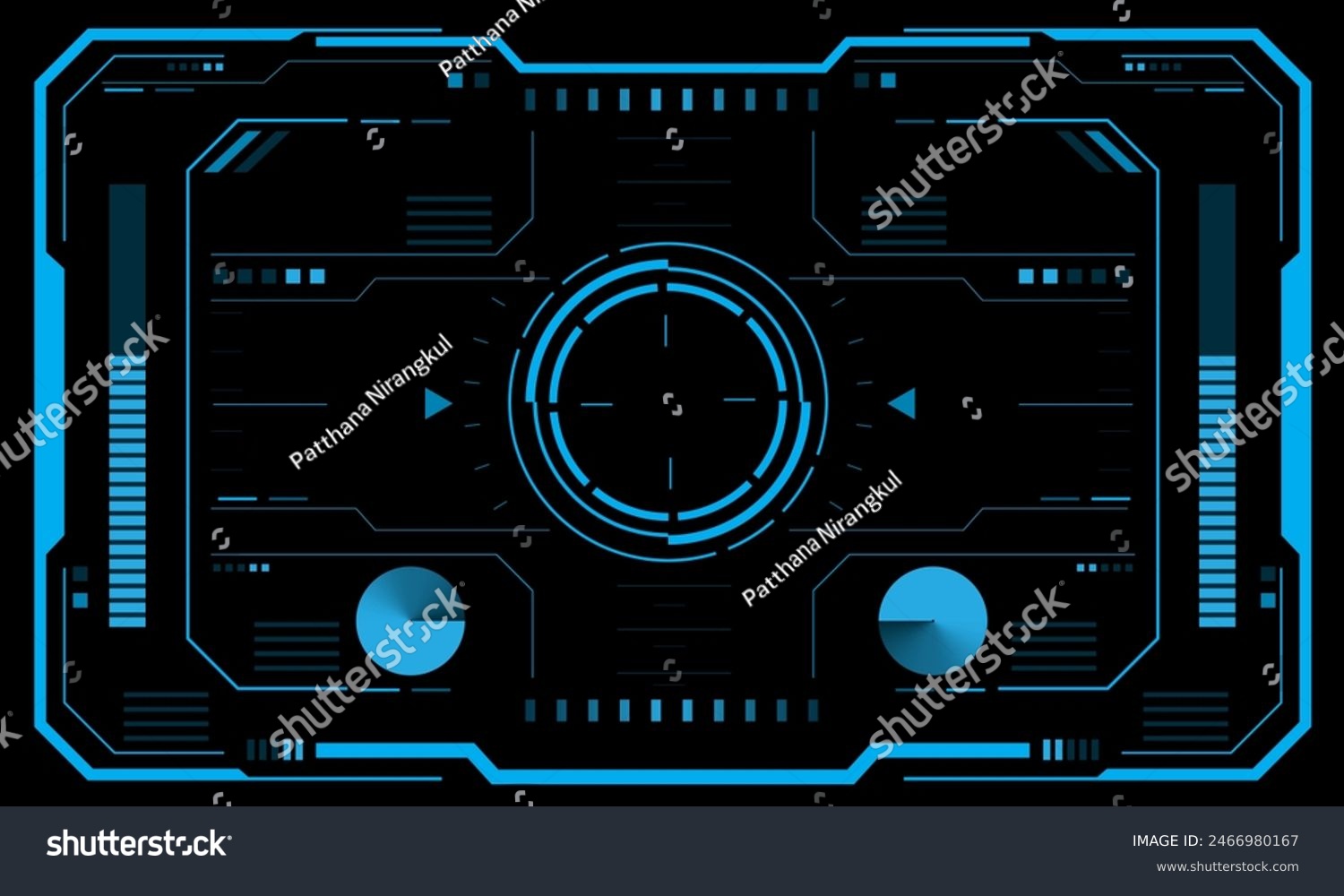 Hud Sci-fi Interface Screen Blue View 库存矢量图（免版税）2466980167 | Shutterstock