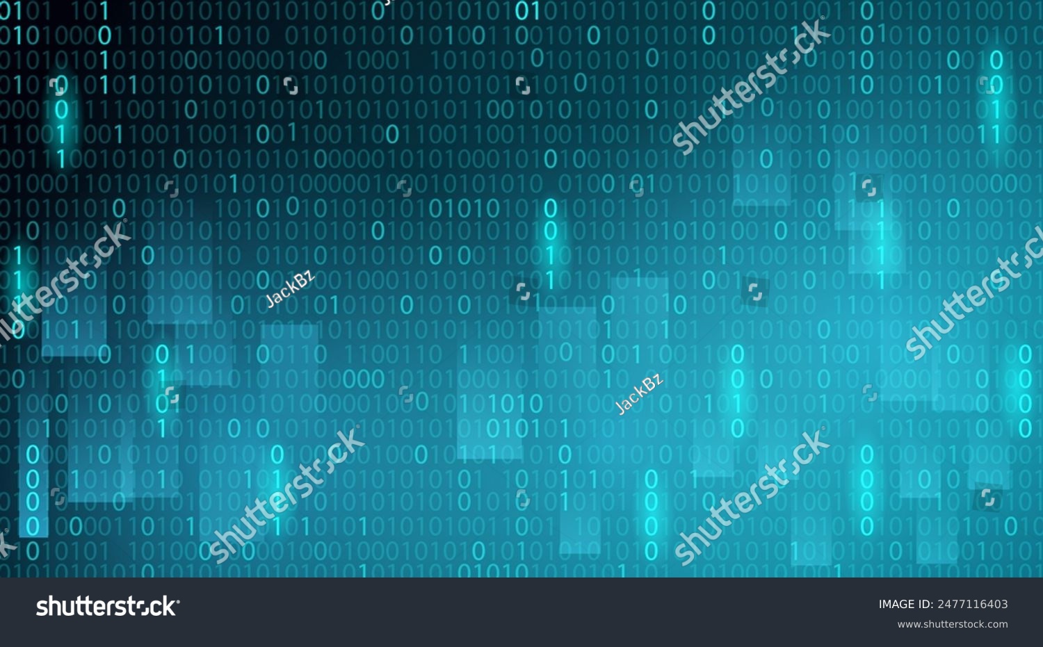 Abstract Technology Binary Number Code Blue Stock Vector (Royalty Free ...