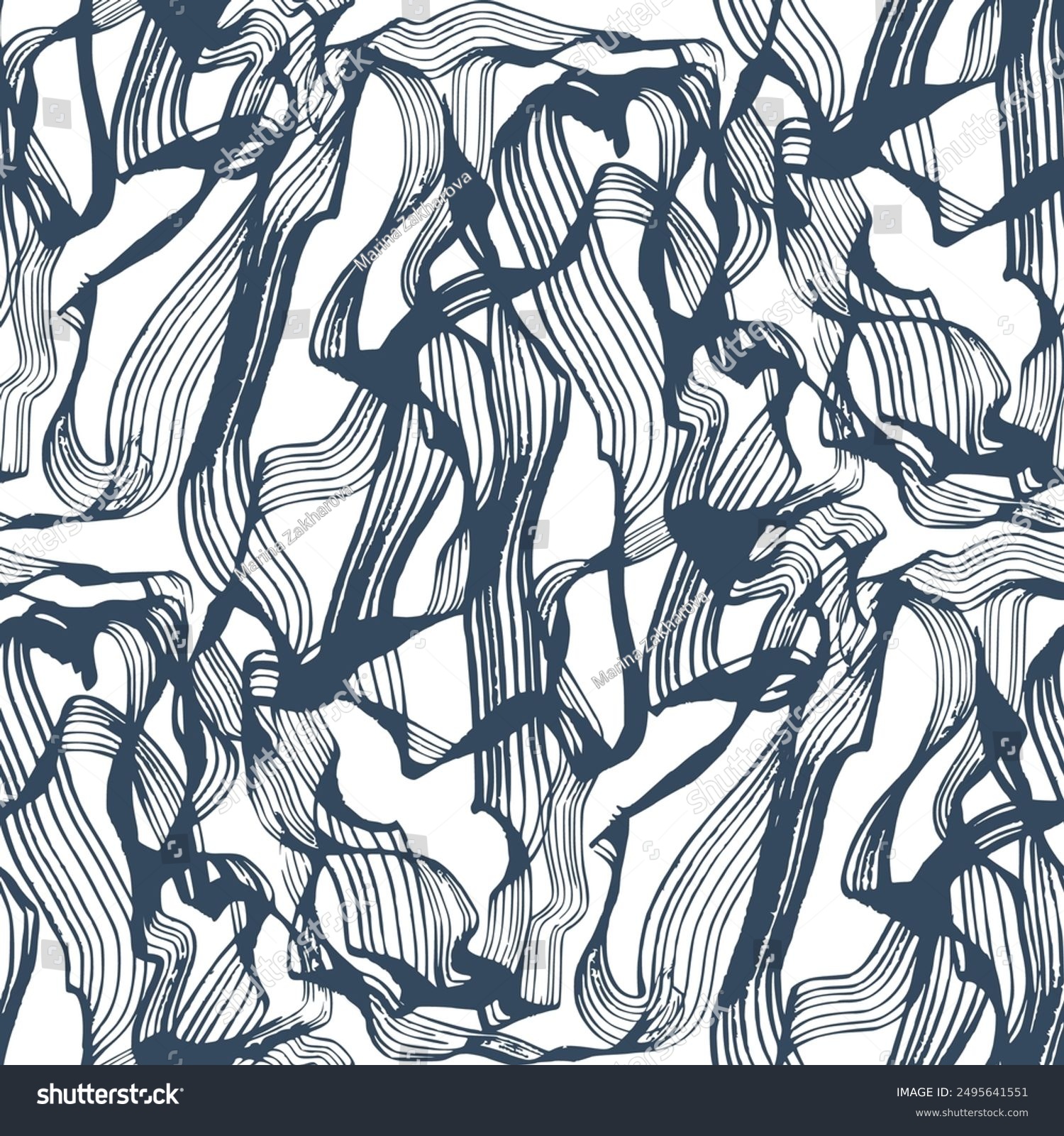 Seamless Pattern Simple Abstract Drawing Vector Stock Vector (Royalty ...