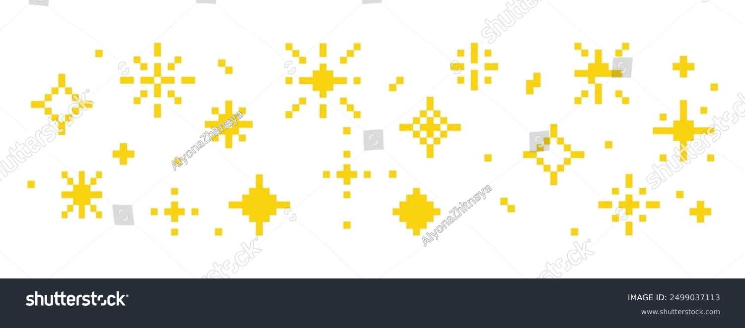 Pixel Star Retro 8 Bit Sparkle Stock Vector (Royalty Free) 2499037113 | Shutterstock