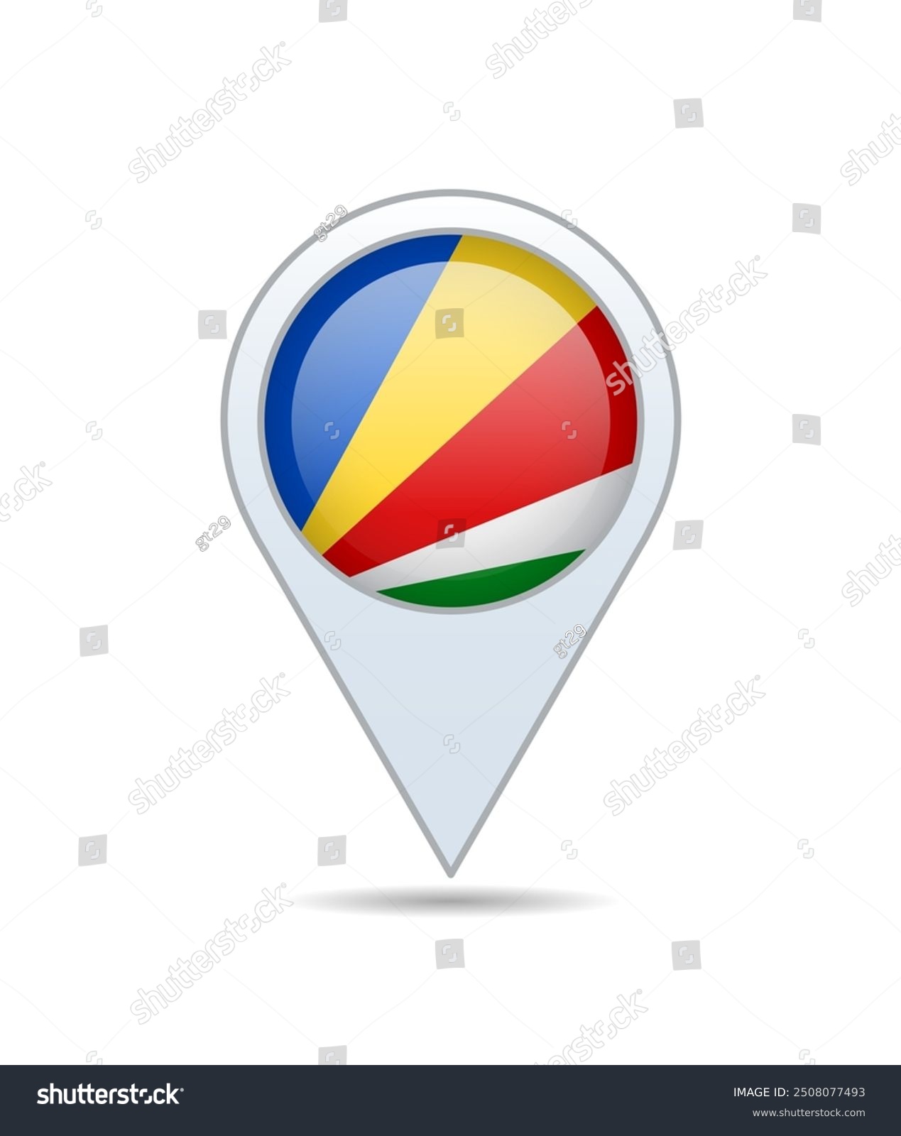 Seychelles Flag Pin Map Vector Illustration Stock Vector (Royalty Free) 2508077493 | Shutterstock
