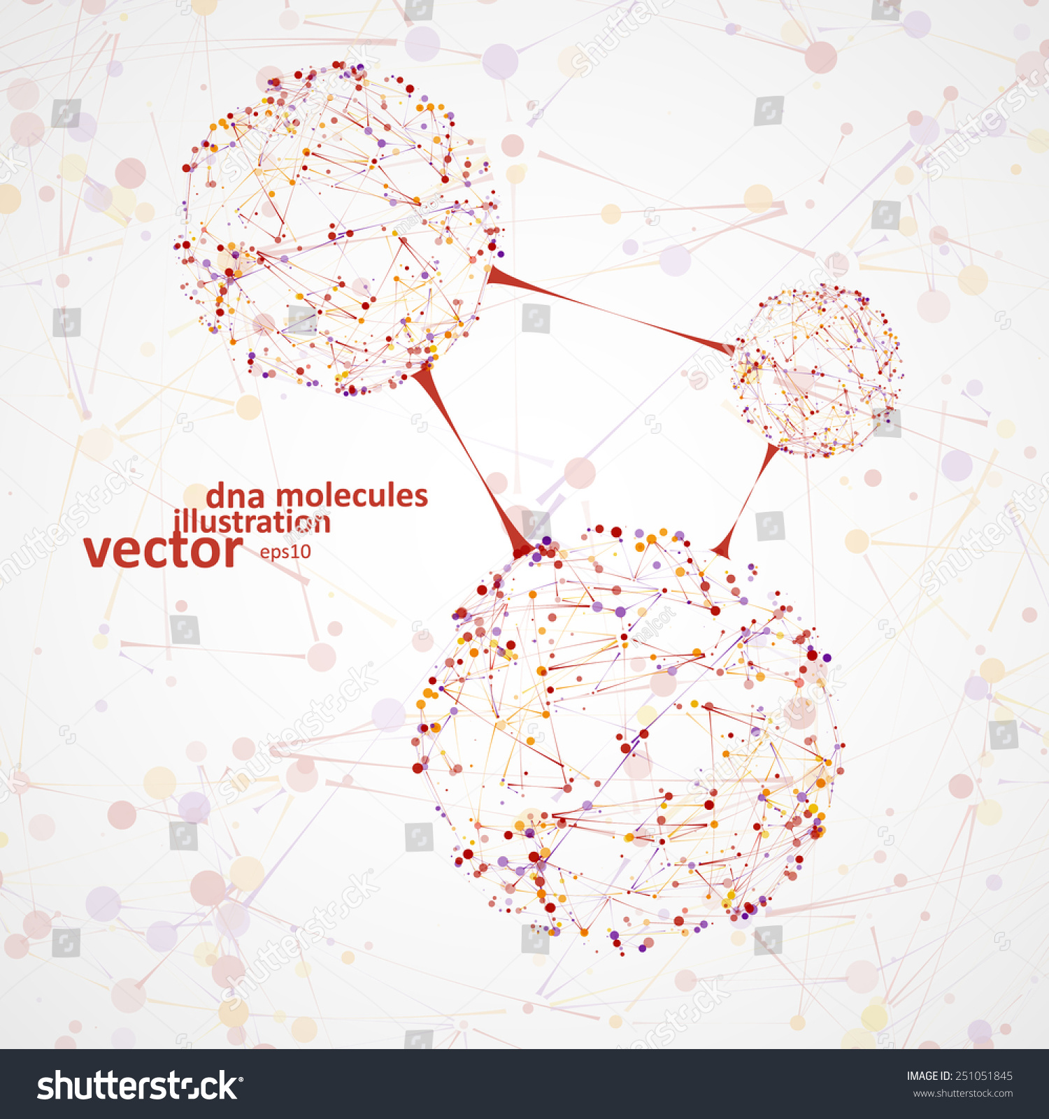 Molecular Structure Network Connection Abstract Vector Stock Vector Royalty Free 251051845
