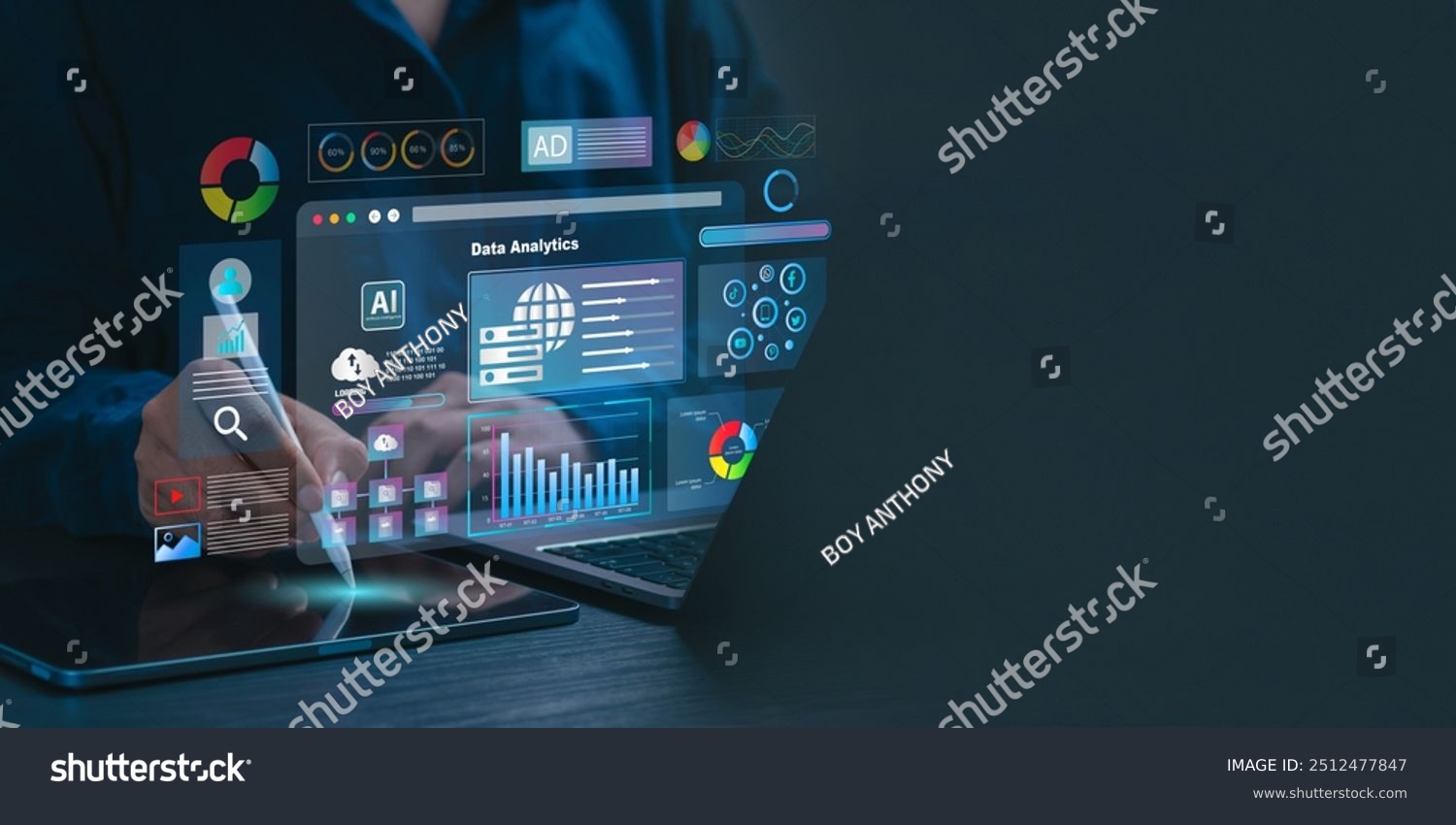 Analyst Working Computer Business Analytics Data Stock Photo 2512477847 ...