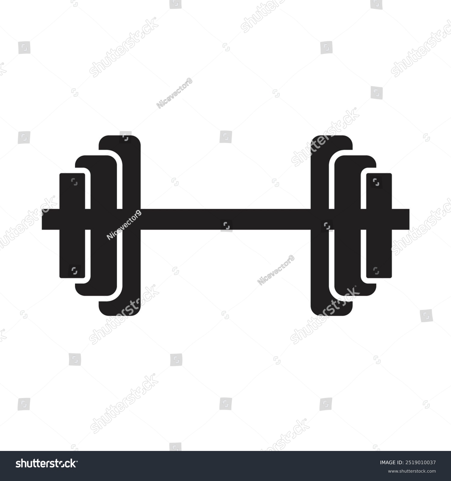 Dumbbell Icon Logo Design Template Isolated Stock Vector (Royalty Free) 2519010037 | Shutterstock