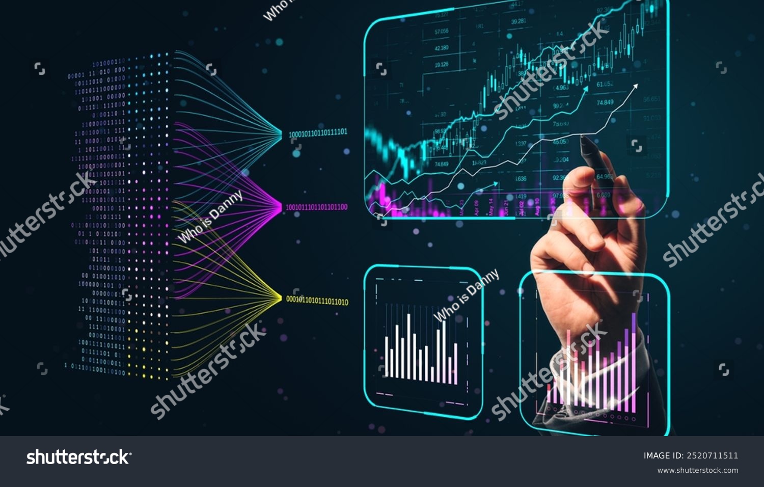 Hand Using Pen Interact Digital Financial Stock Photo 2520711511 | Shutterstock