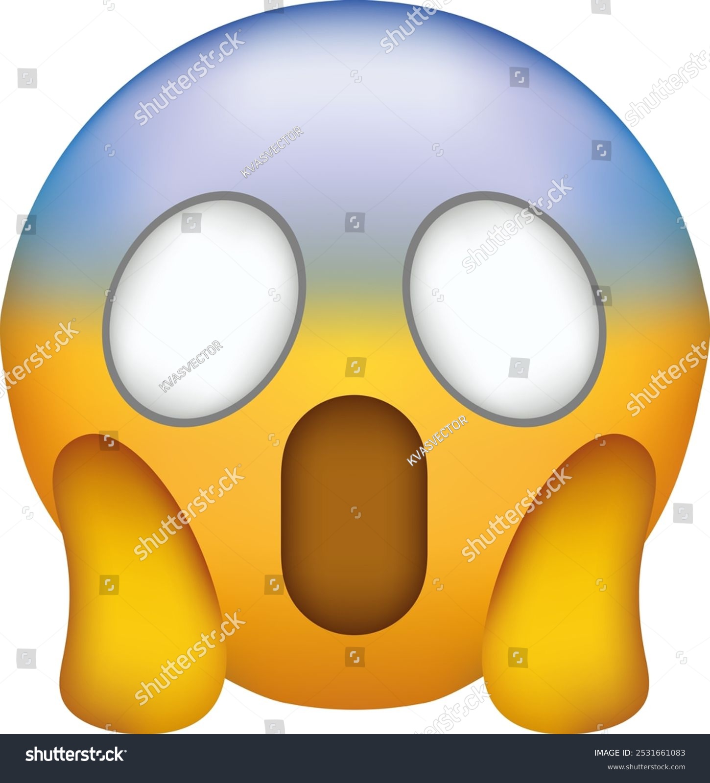 Screaming Fear Emoji Horror Fright Emoticon Stock Vector (Royalty Free) 2531661083 | Shutterstock